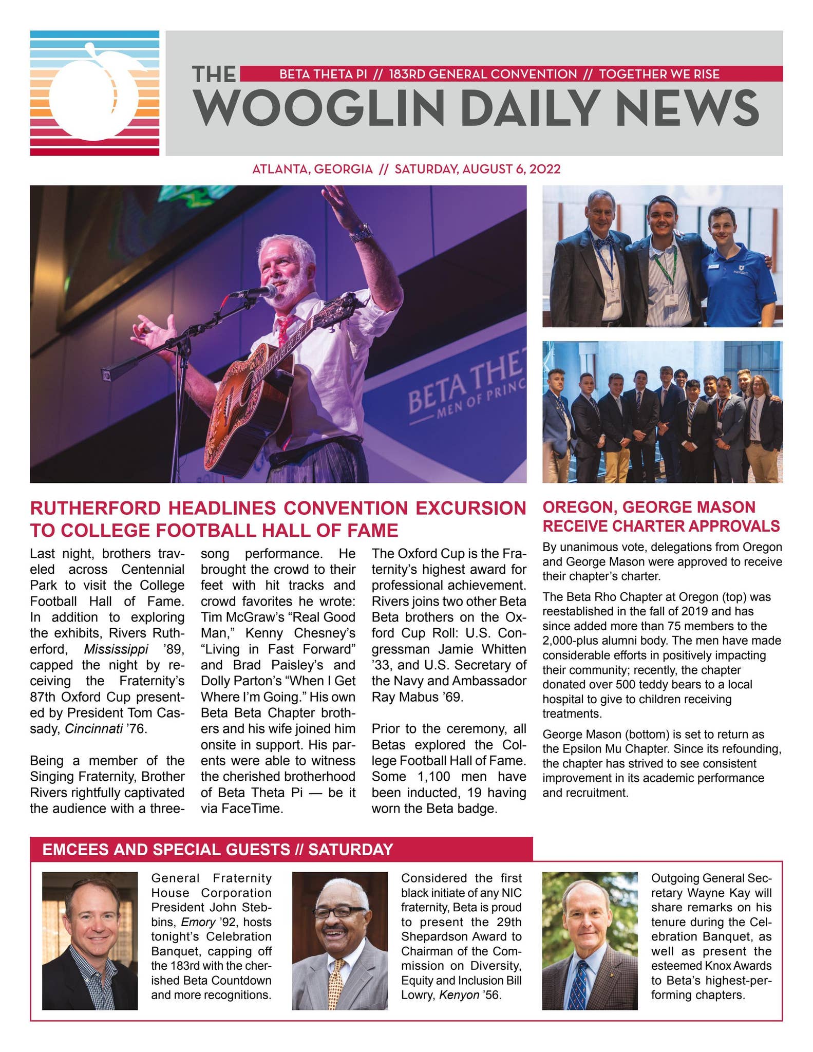 Saturday's Wooglin Daily News - 183rd General Convention by Beta Theta ...
