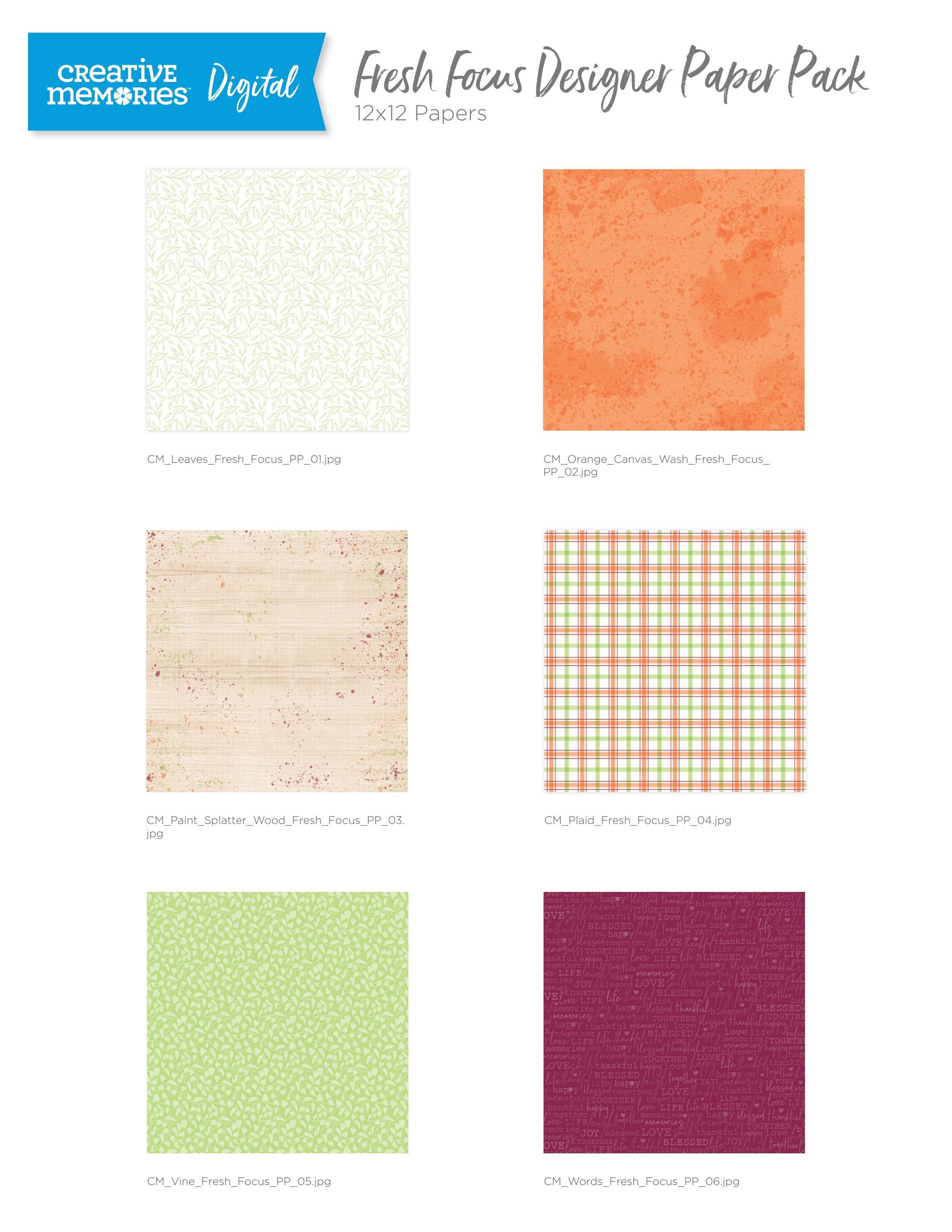 Fresh Focus Digital Artwork Kit Preview by Creative Memories - Issuu