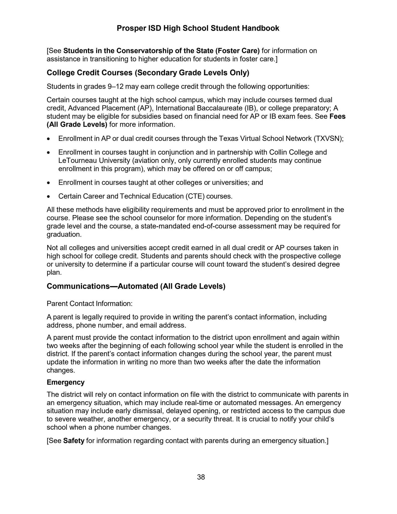 2022-2023 Prosper ISD High School Student Handbook by Prosper Independent School District - Issuu