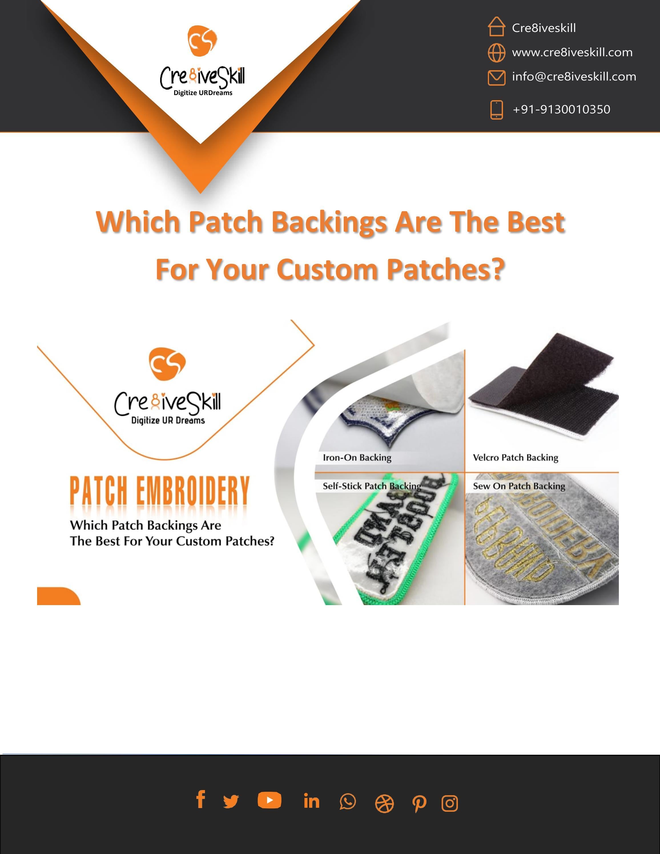 Which Patch Backings Are The Best For Custom Patches? by CRE8IVESKILL ...