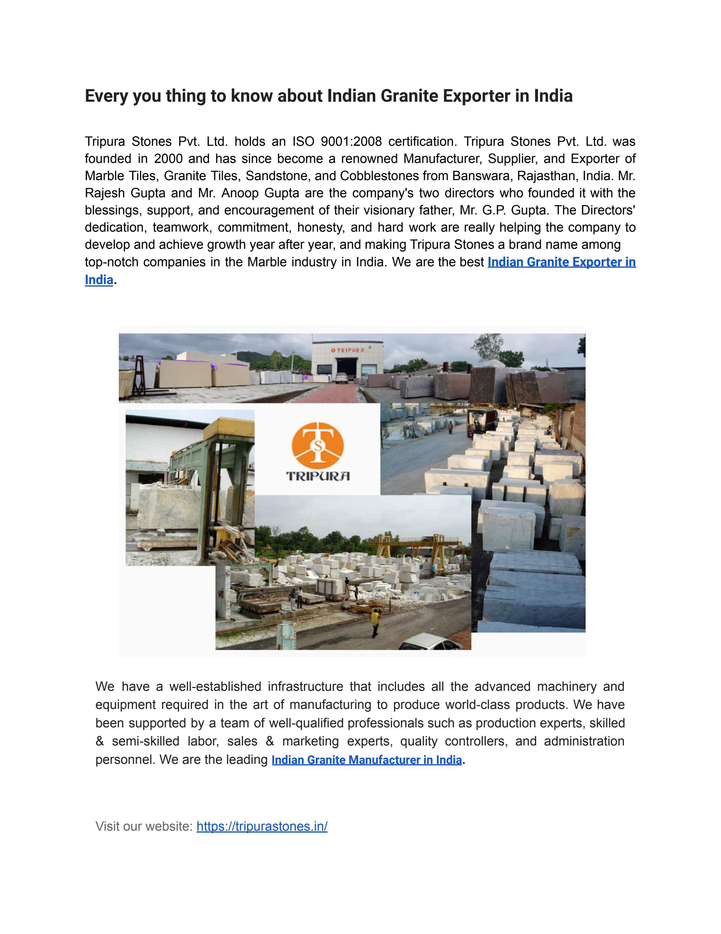 Every you thing to know about Indian Granite Exporter in India by ...
