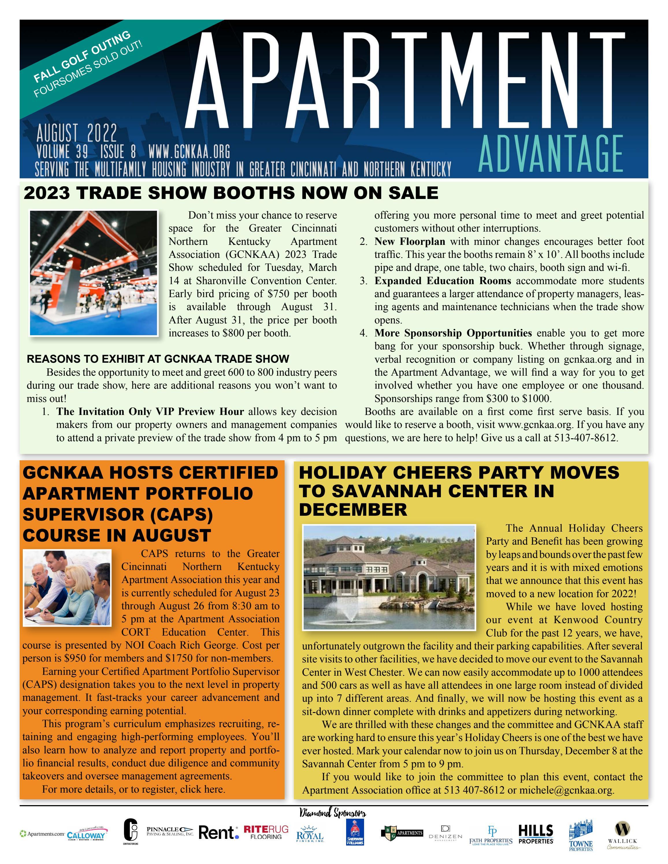 August 2022 Apartment Advantage Newsletter by Michele - Issuu