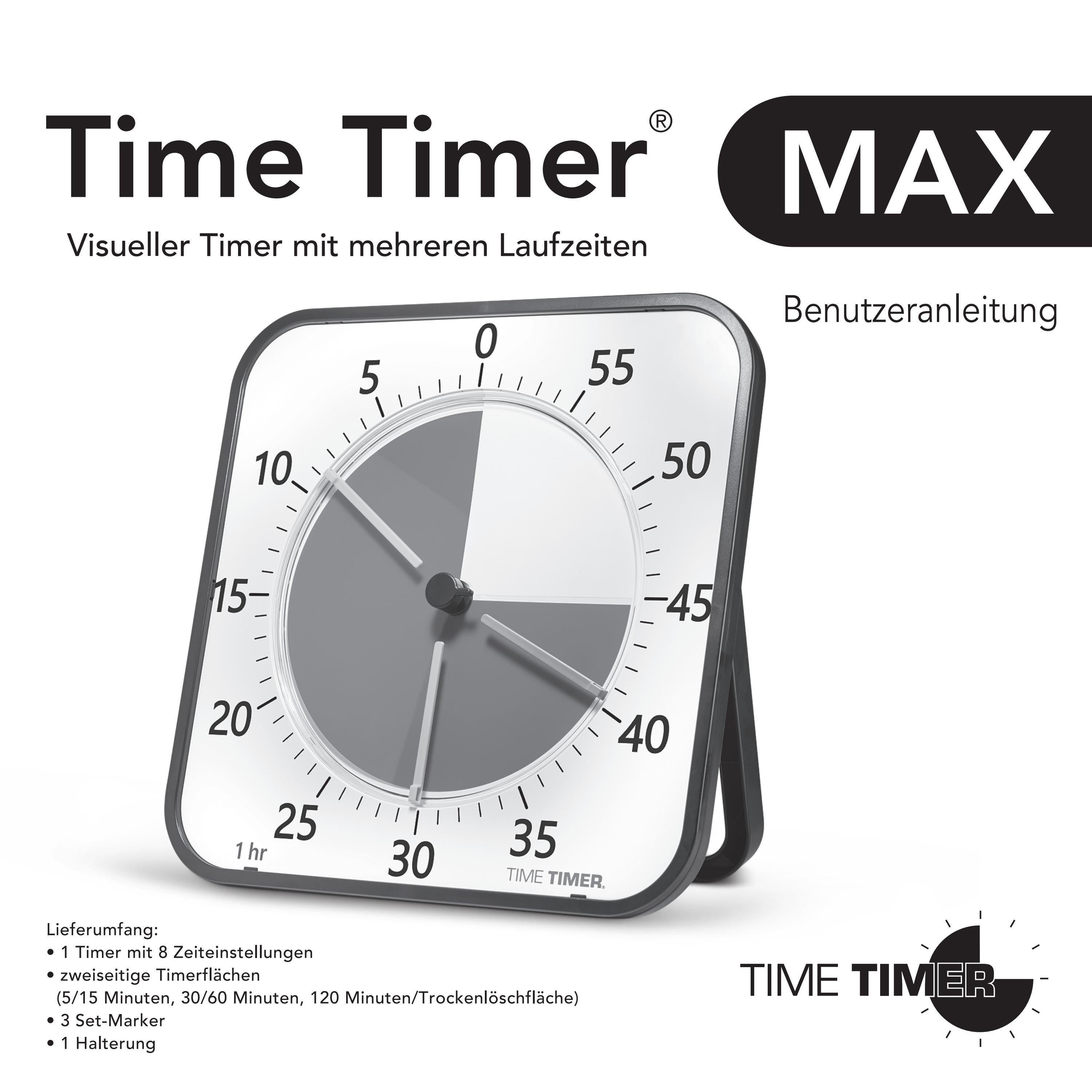 Time Timer MAX User Guide - German Translation by Time Timer - Issuu