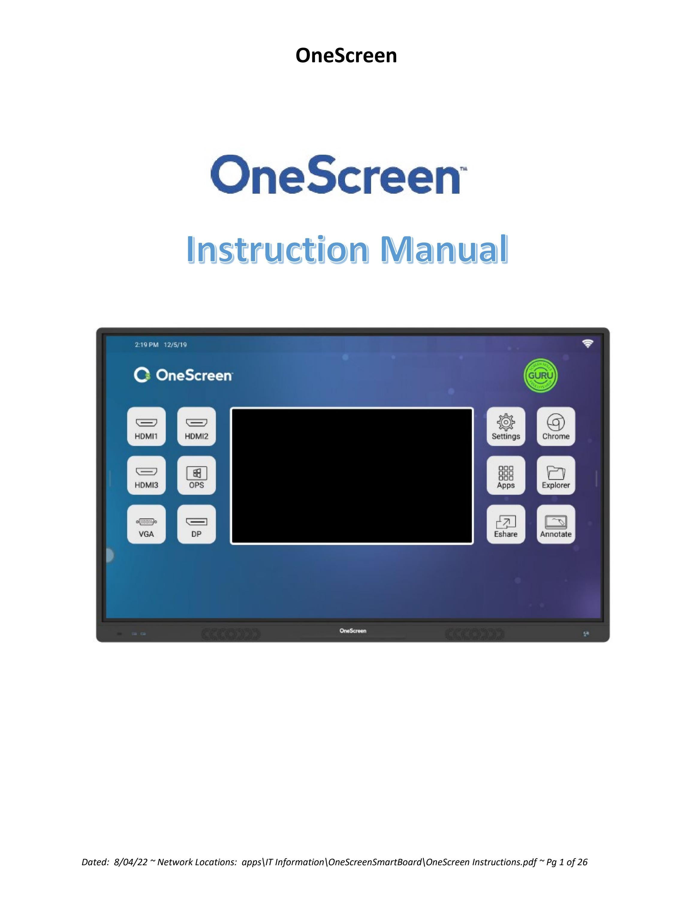 OneScreen User Manual by IEB Media - Issuu