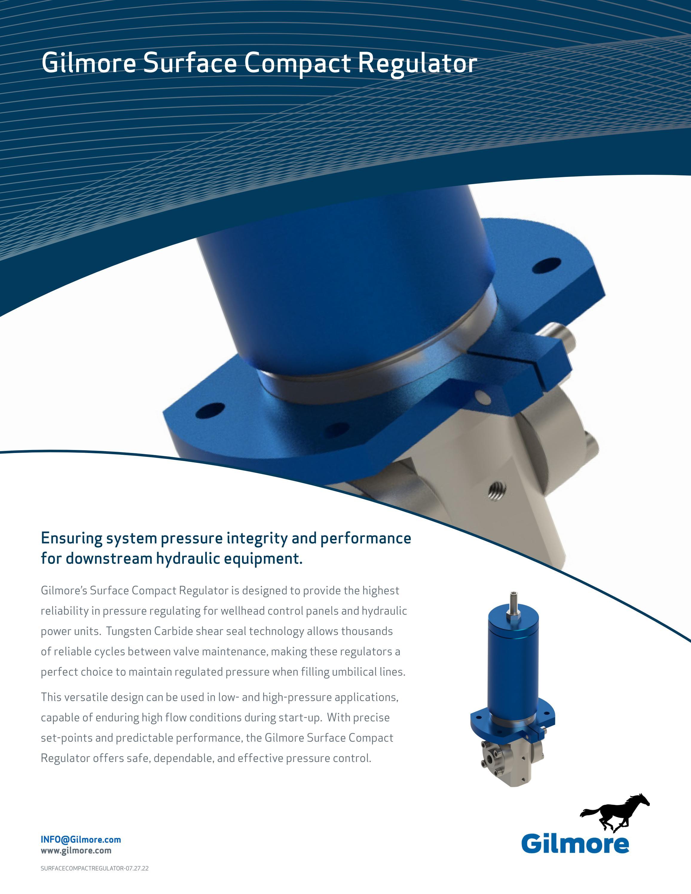Gilmore Surface Compact Regulator Product Sheet by Gilmore - Issuu