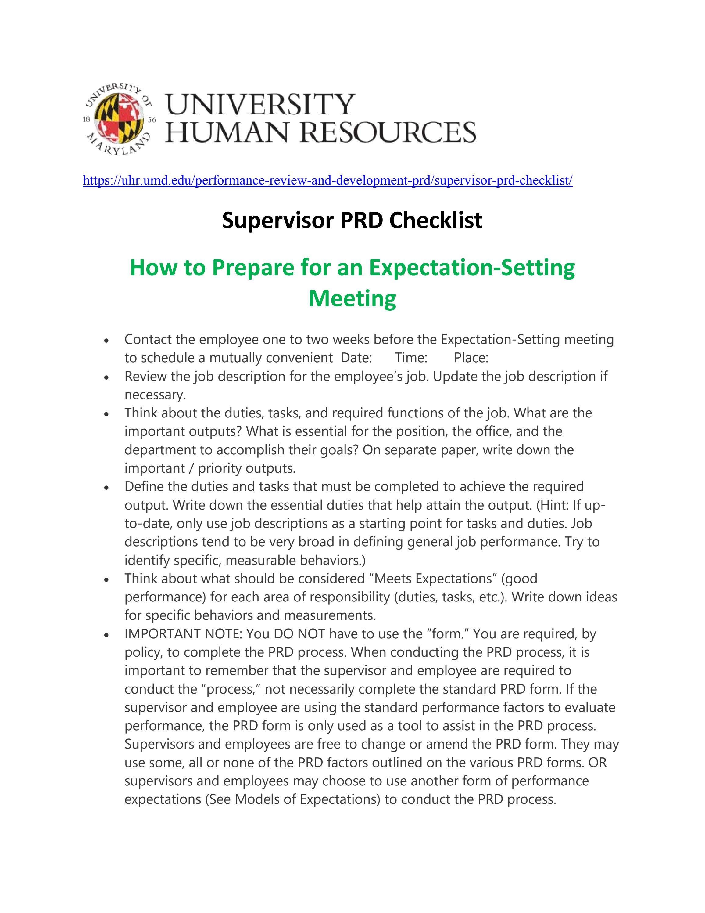 How to Prepare for an Expectation-Setting Meeting - UMD by Nadia ...