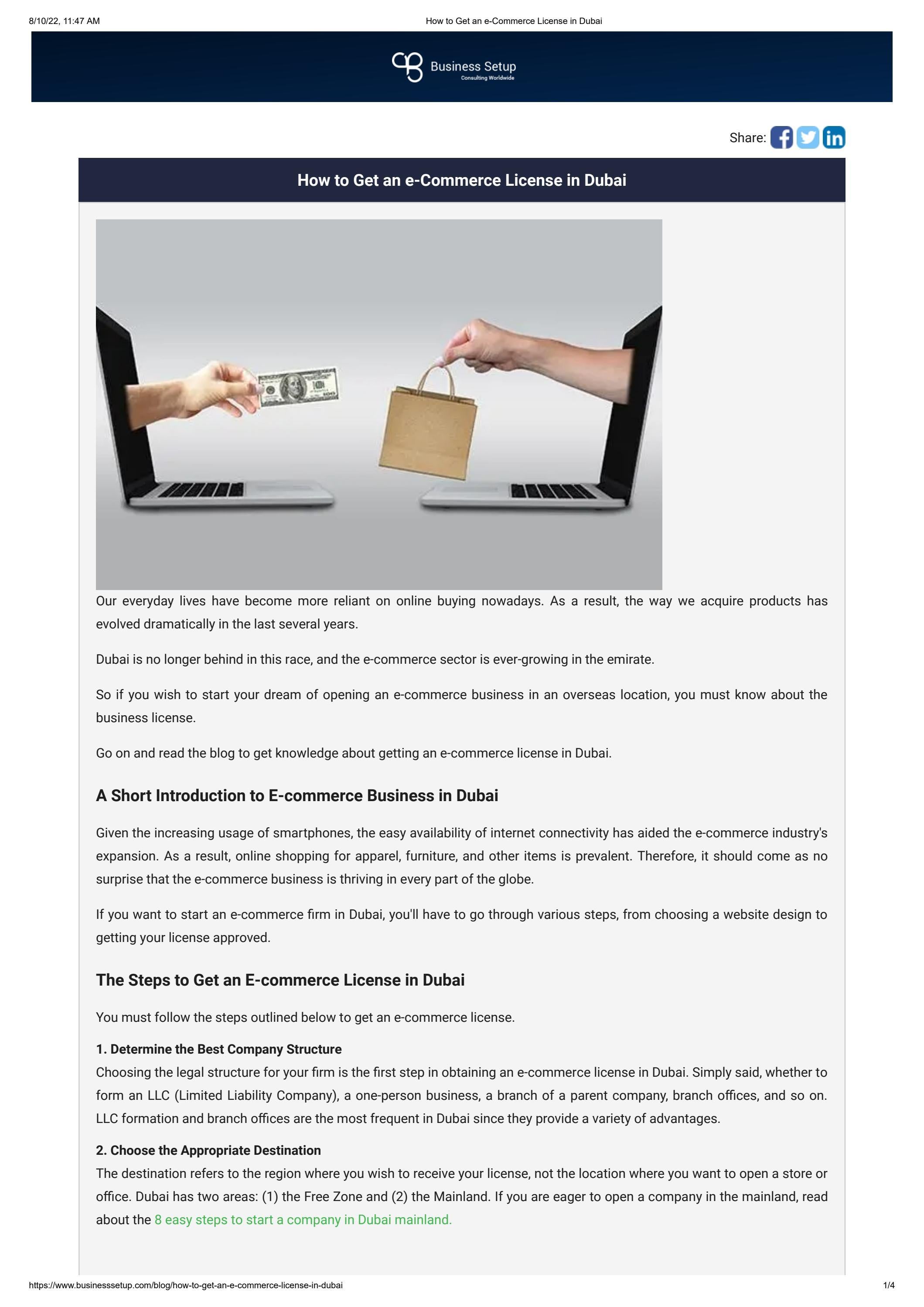 How to Get an e-Commerce License in Dubai? by BSW-Consulting Worldwide ...