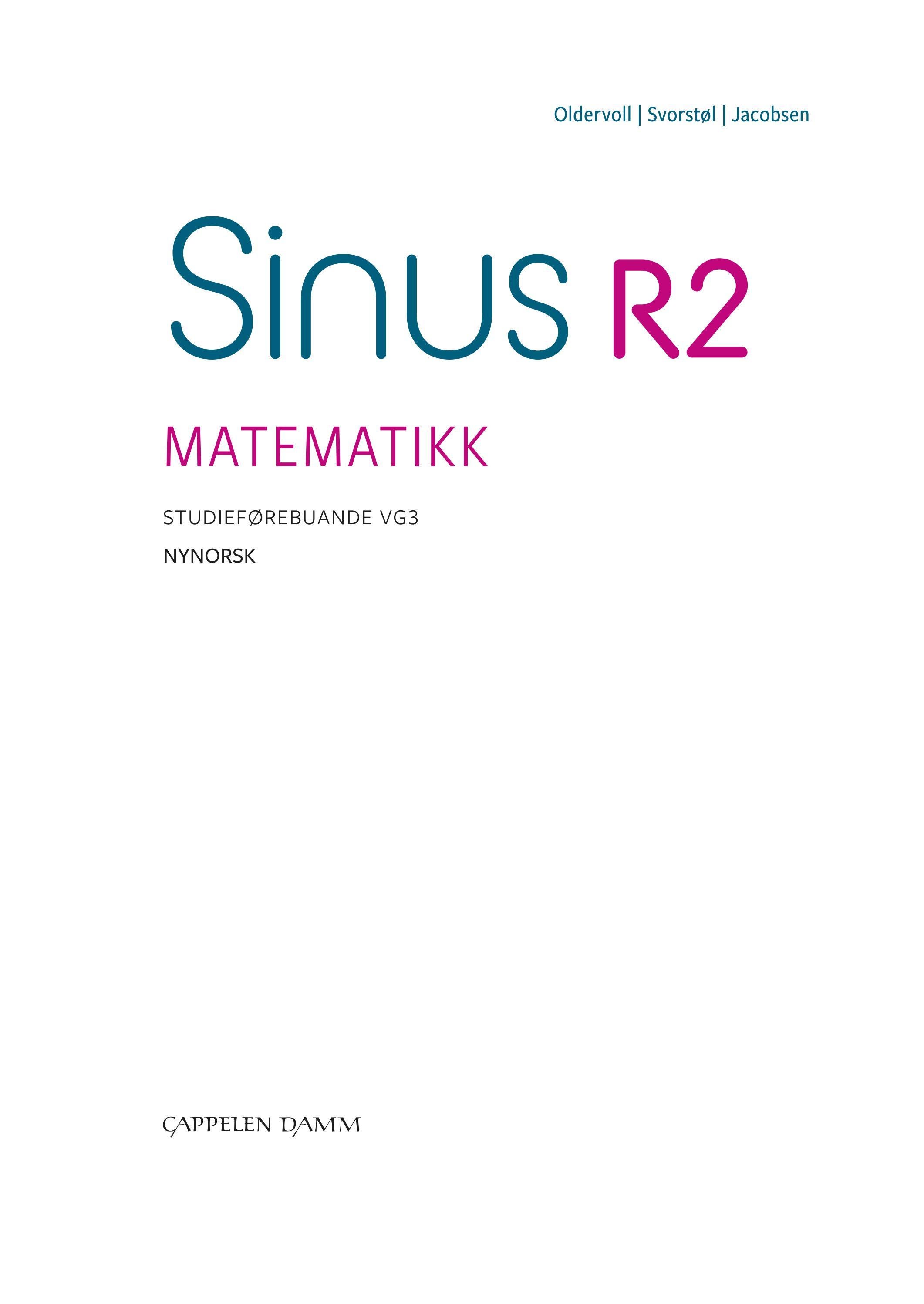 Sinus R2 (LK20) utdrag by Cappelen Damm - Issuu