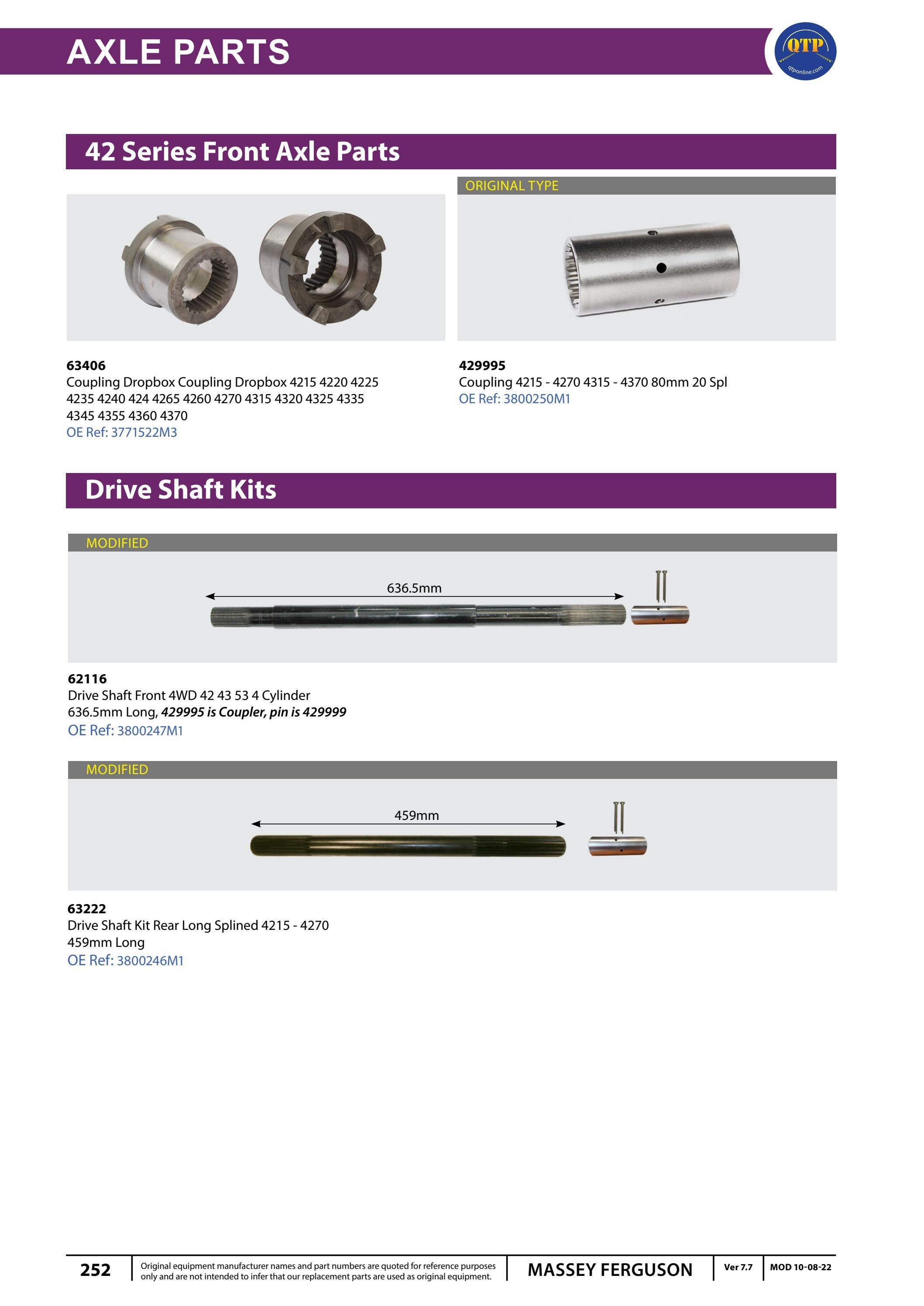 QTP Massey Ferguson part catalogue by Quality Tractor Parts - Issuu