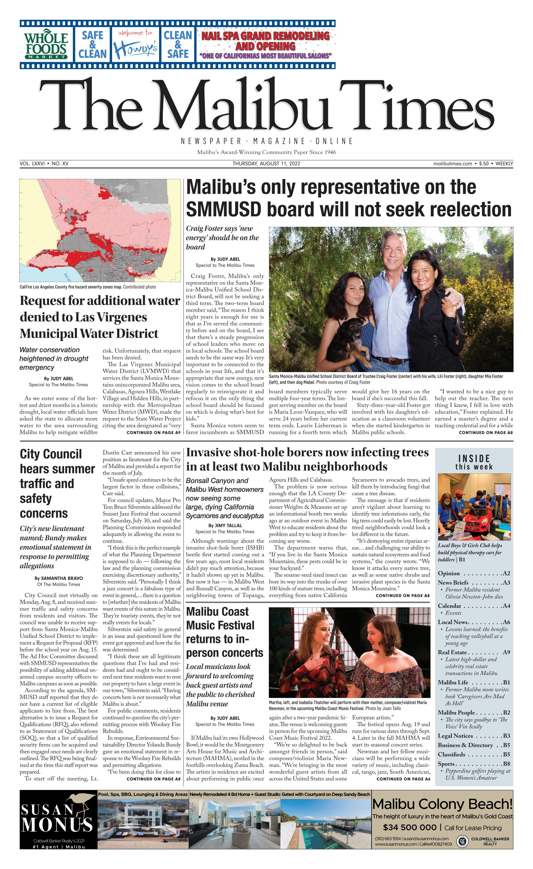 The Malibu Times • August 11, 2022 by 13 Stars Media - Issuu
