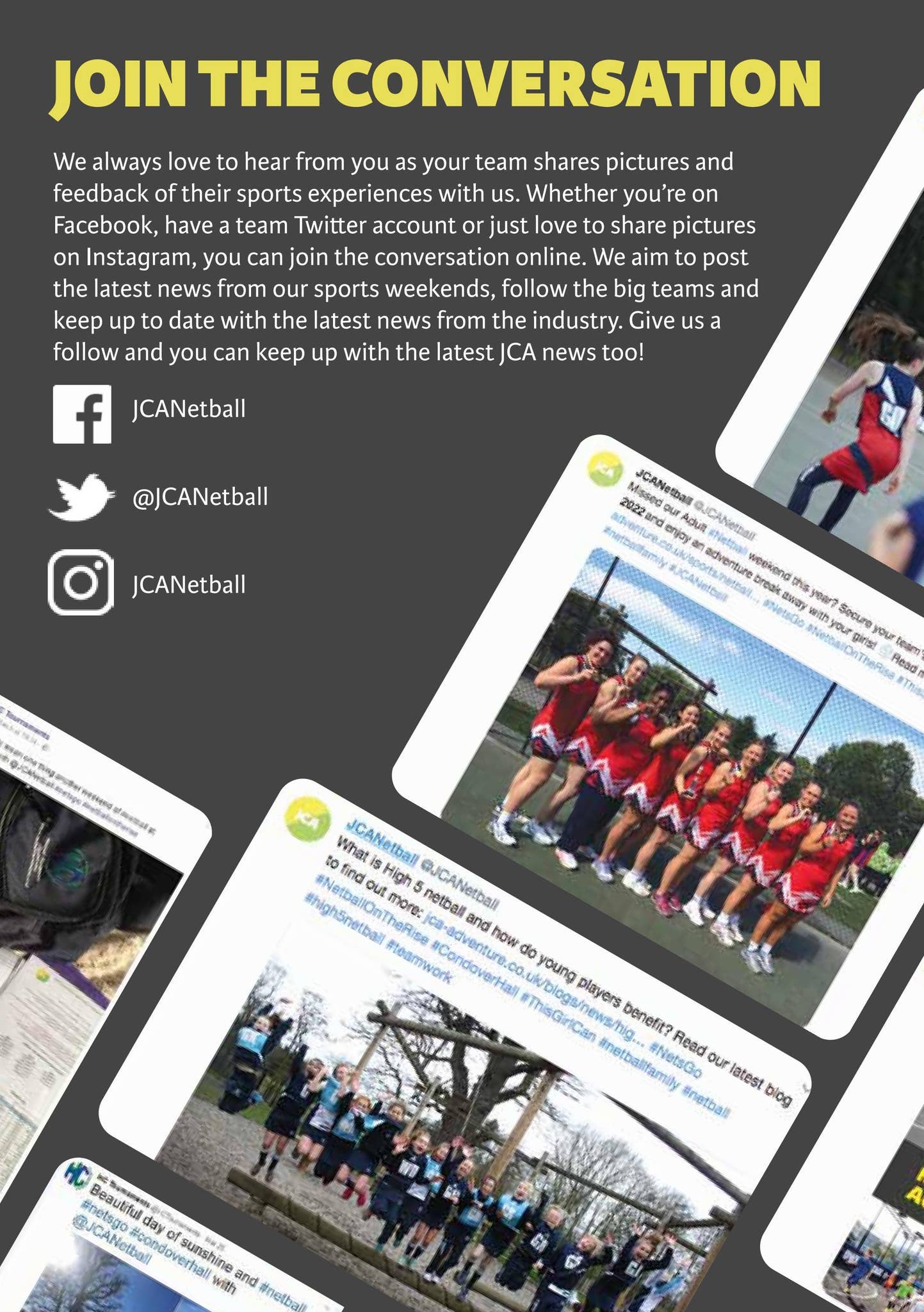 JCA Adventure - Netball & Football Activity Weekends 2022 by The ...