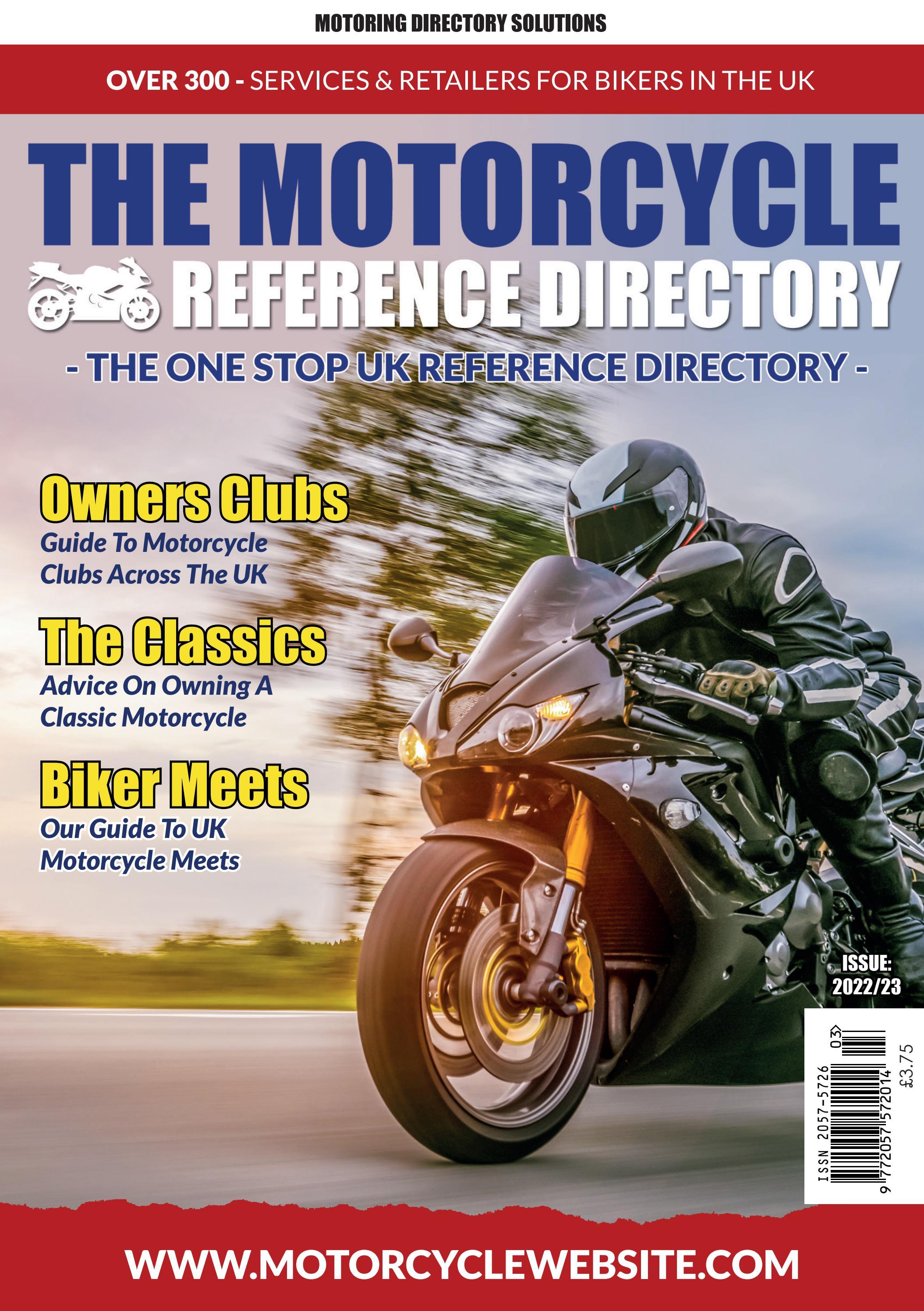 The Motorcycle Reference Directory 2022/23 by Media Chameleon Ltd - Issuu