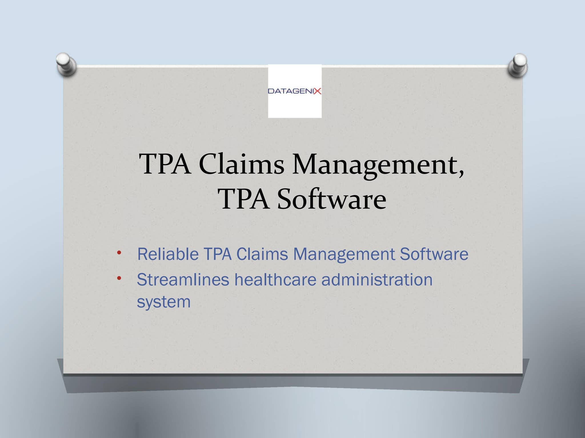 Best & Reliable TPA Claims Management Software by DataGenix - Issuu