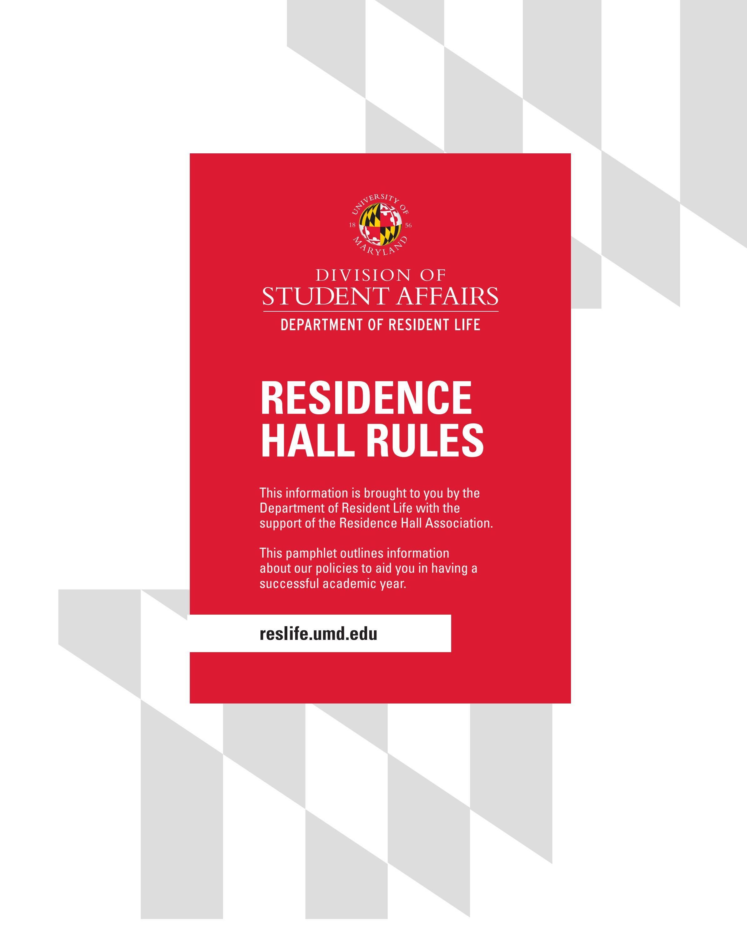Residence Hall Rules by Department of Resident Life - Issuu