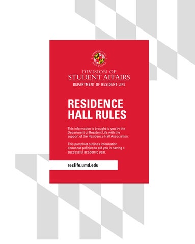 Residence Hall Rules by Department of Resident Life - Issuu