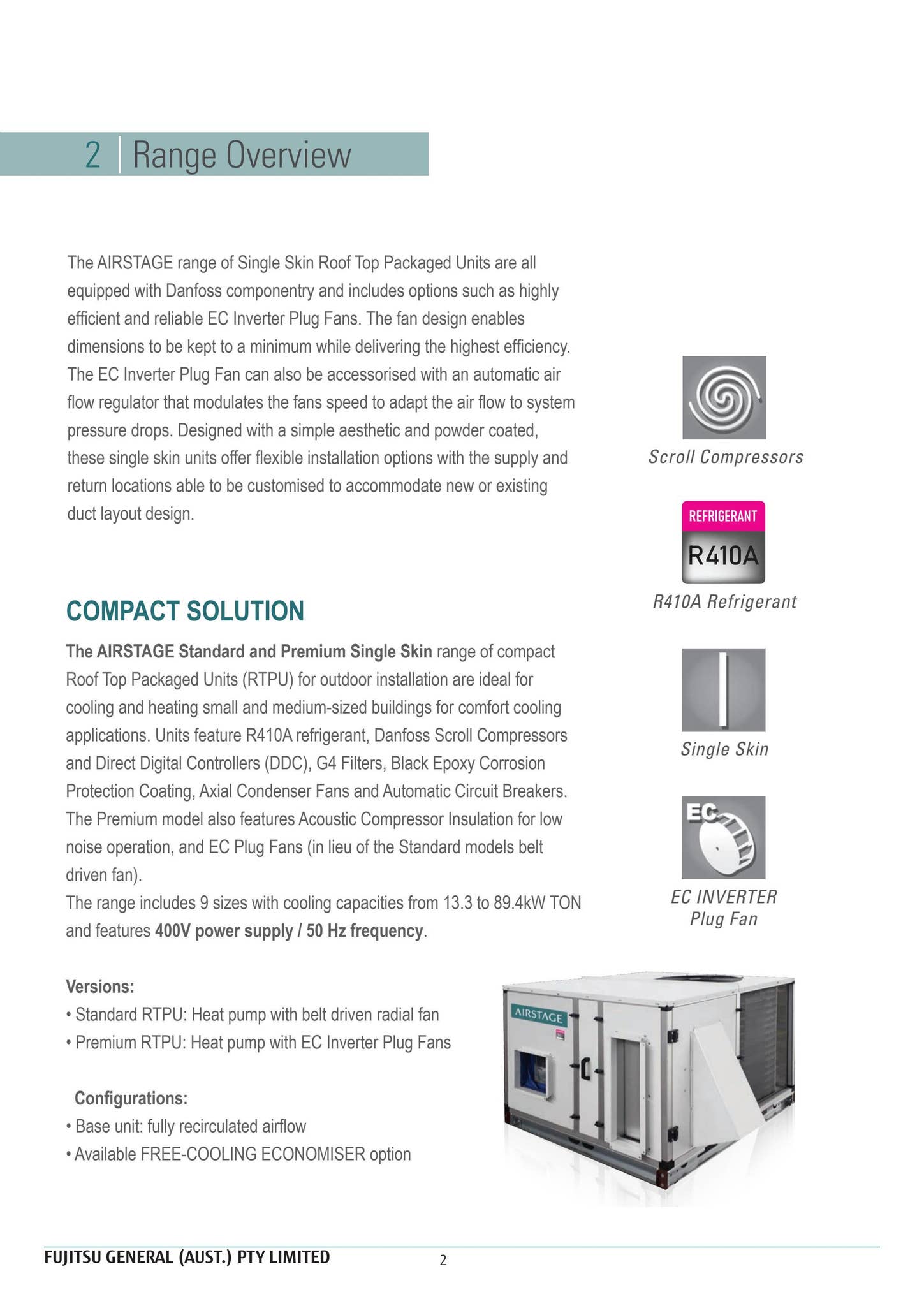 Roof Top Packaged Units brochure May 2022 by Fujitsu General Australia ...
