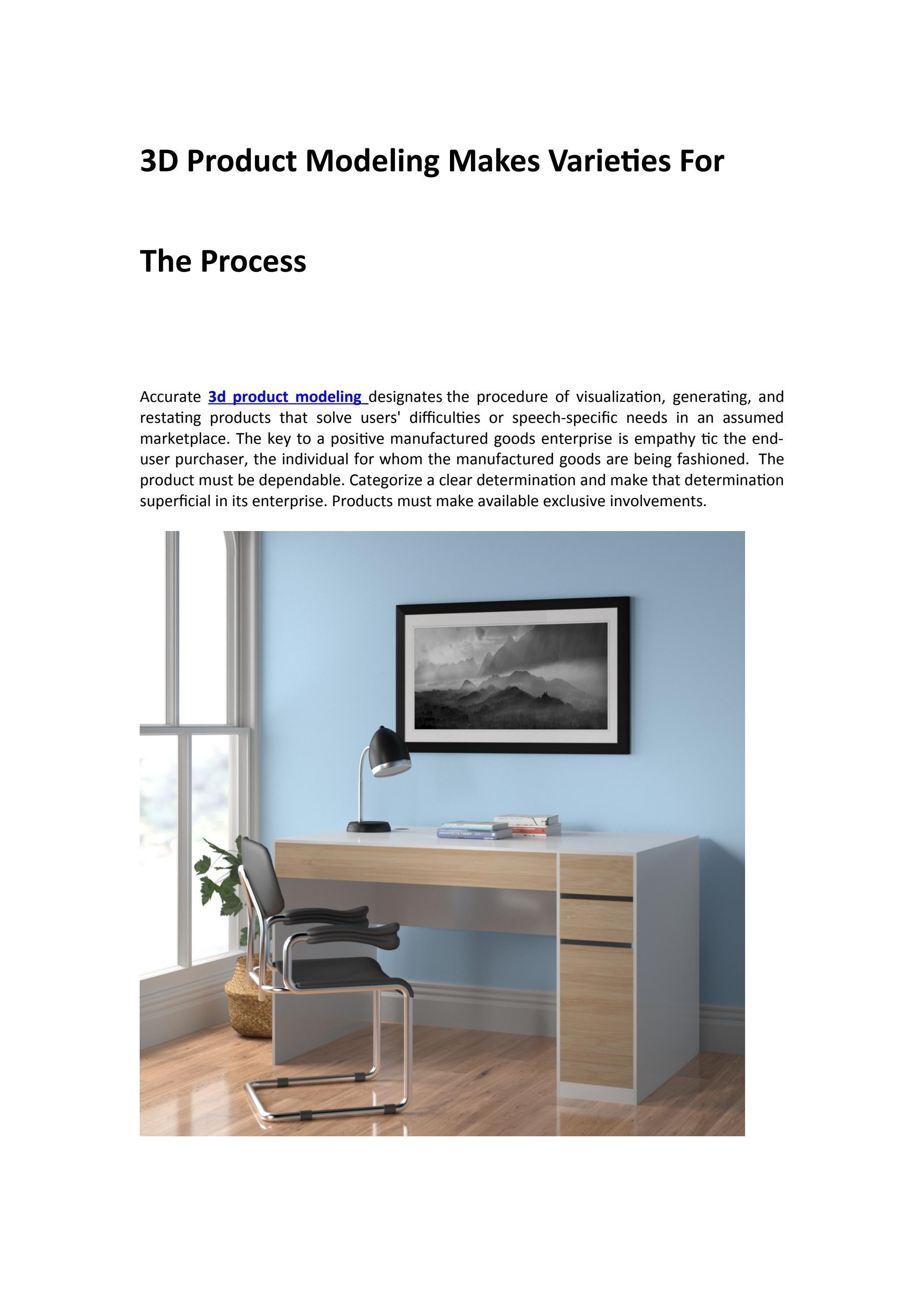 3D Product Modeling Makes Varieties For The Process by 3D Furniture Modeling Studio - Issuu