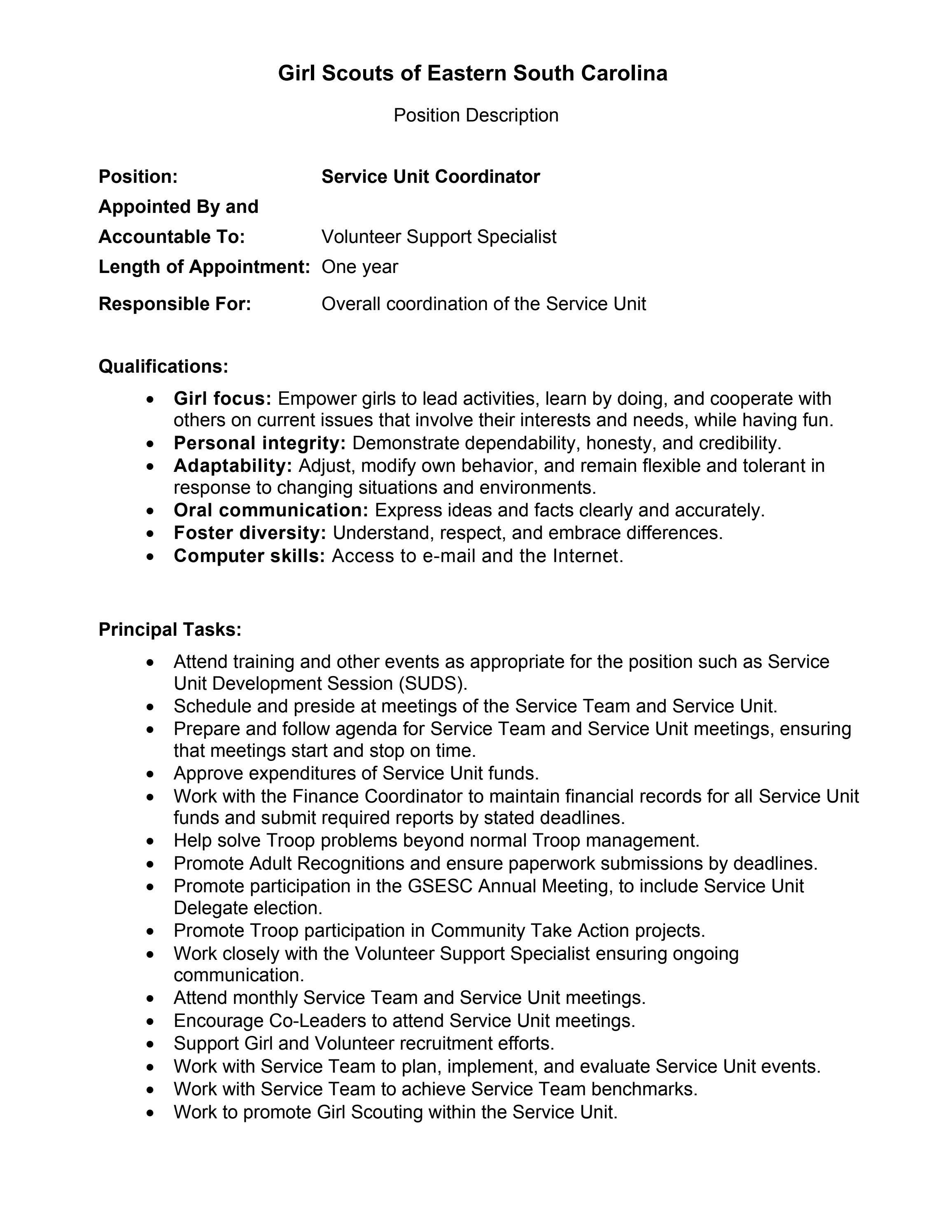 Service Unit Coordinator Position by Girl Scouts of Eastern SC - Issuu