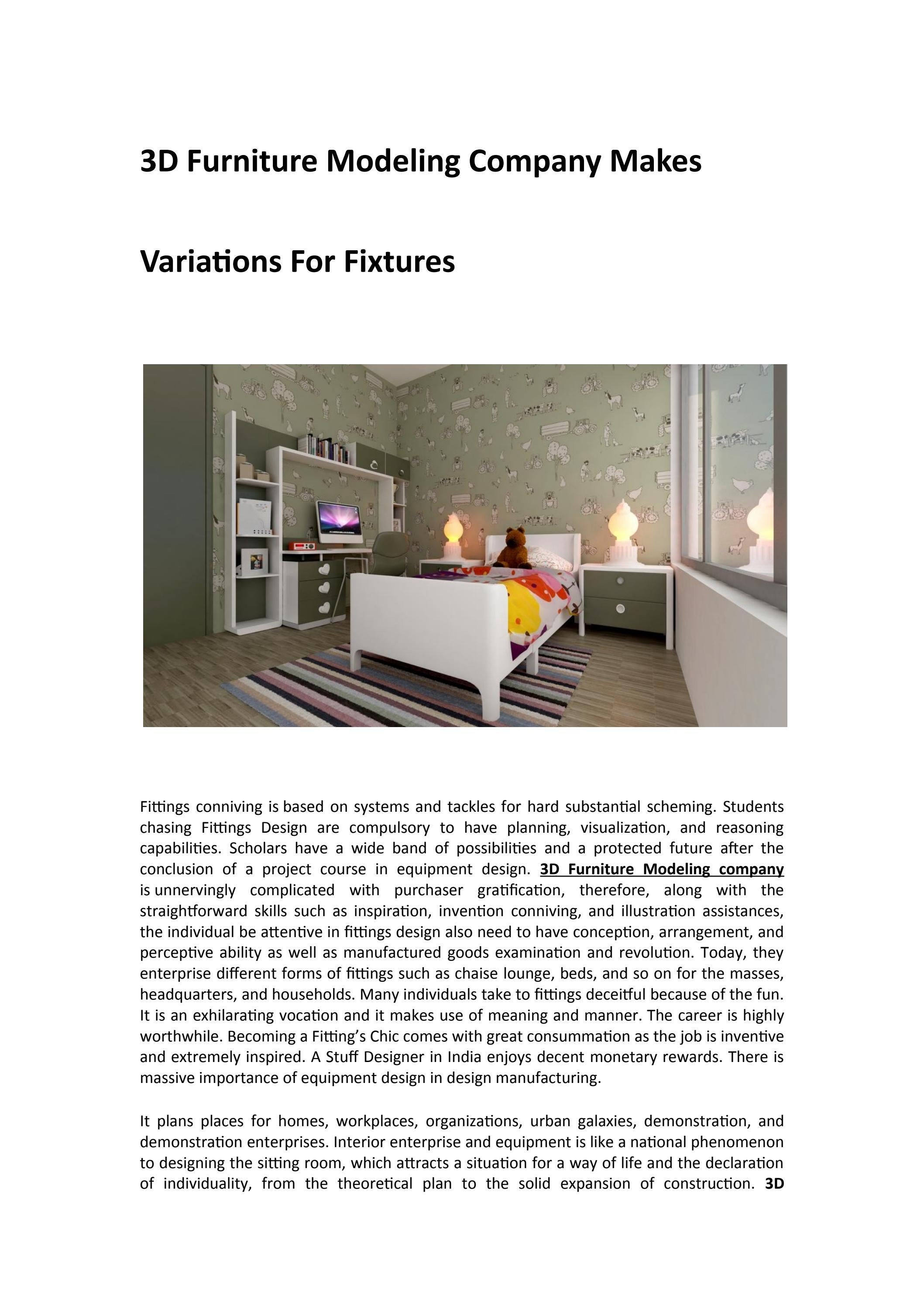 3D Furniture Modeling Company Makes Variations For Fixtures by 3D Furniture Modeling Studio - Issuu