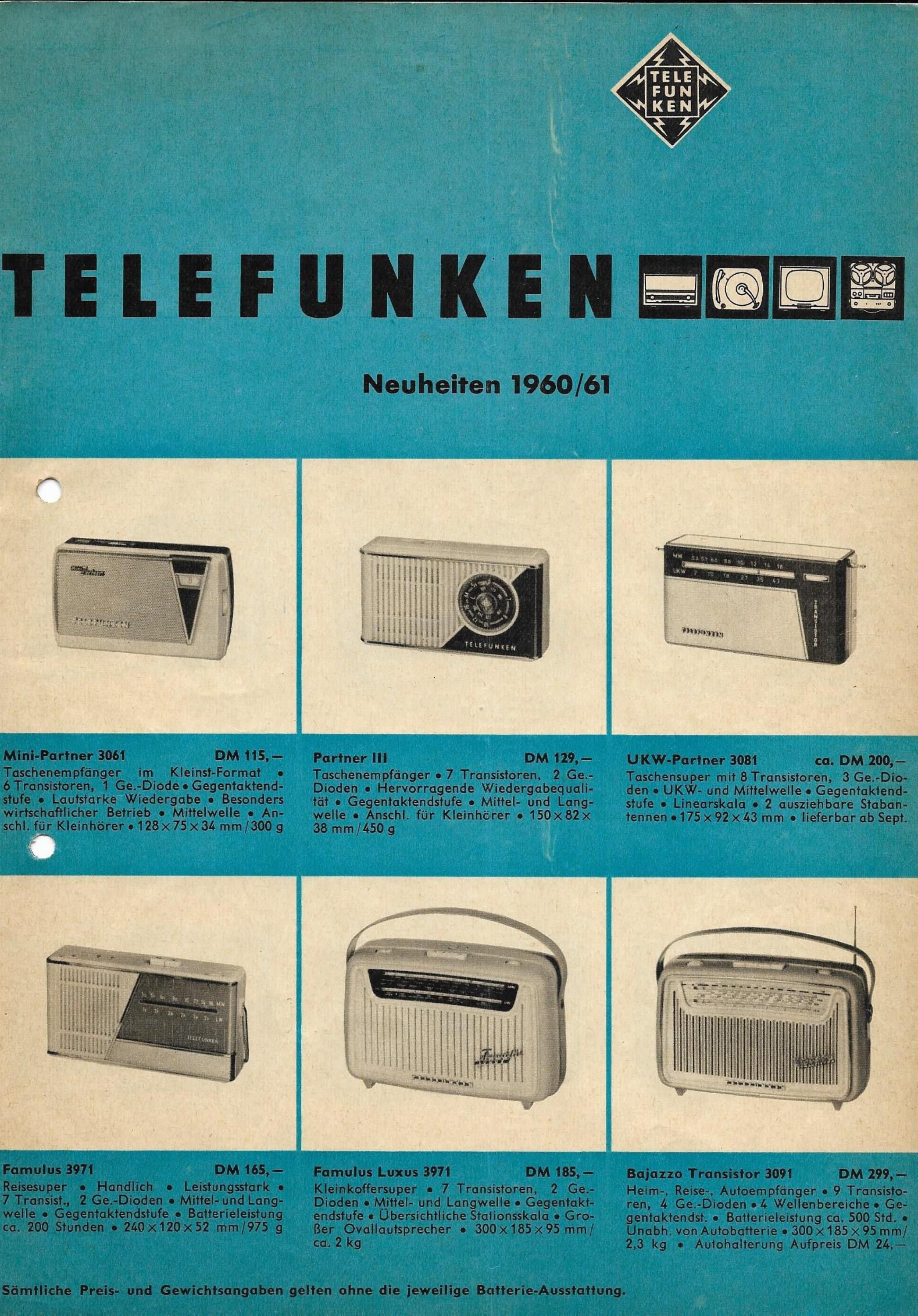 Telefunken 1960-61 by Alex Chernyak - Issuu