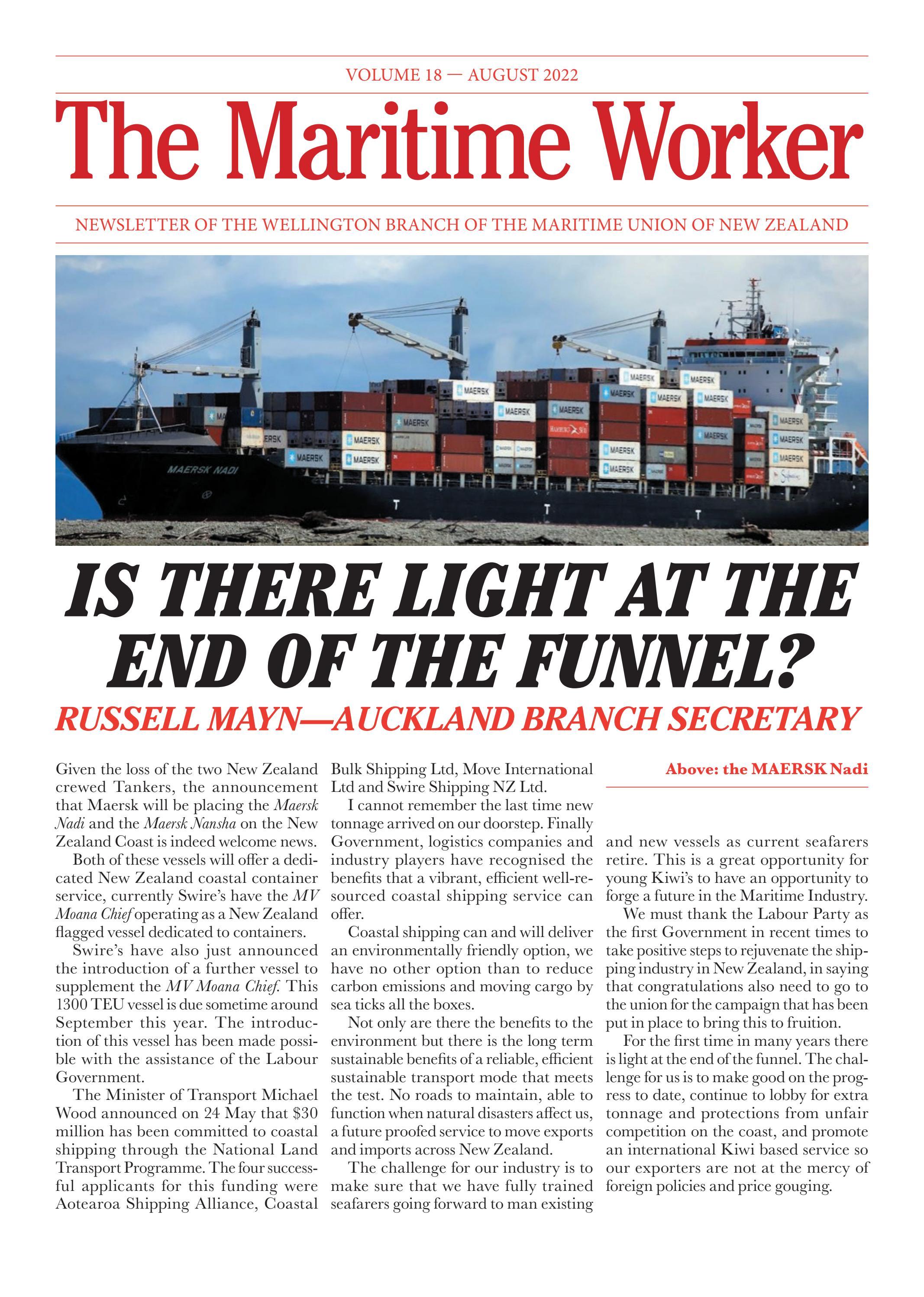 Maritime Worker August 2022 by Maritime Union of New Zealand - Issuu