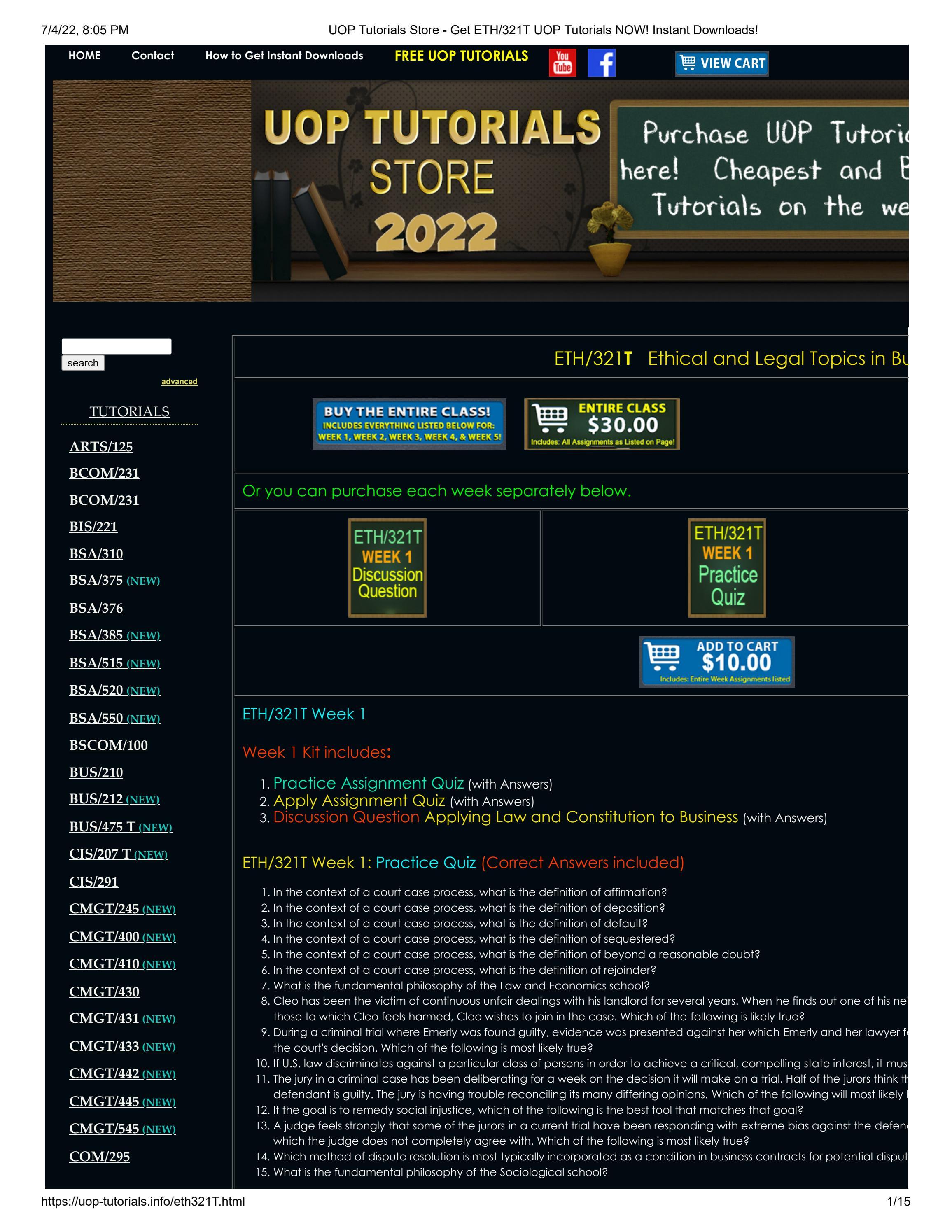 ETH/321T UOP Tutorials 2022 by ITGURU101 - Issuu