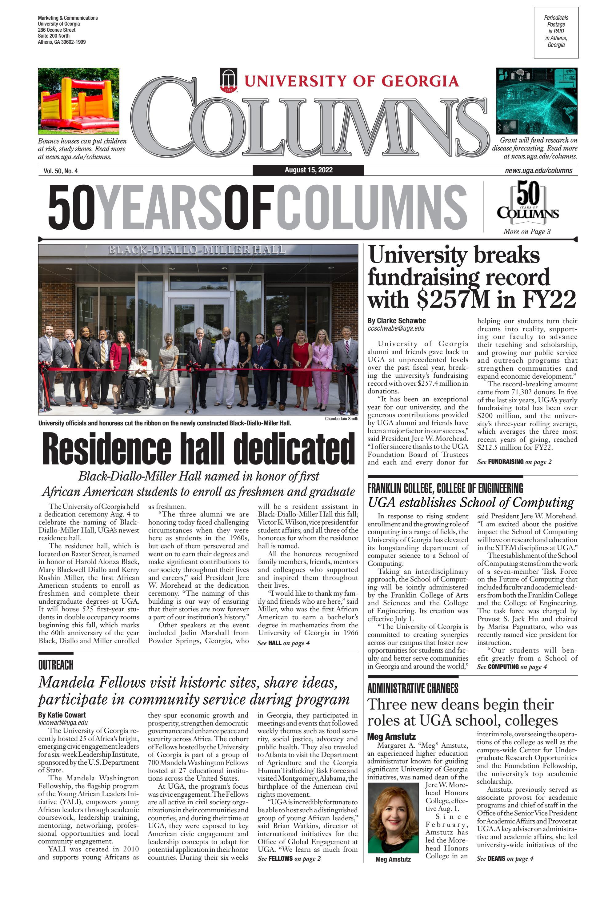 UGA Columns Aug. 15, 2022 - Back to School by UGA Columns - Issuu