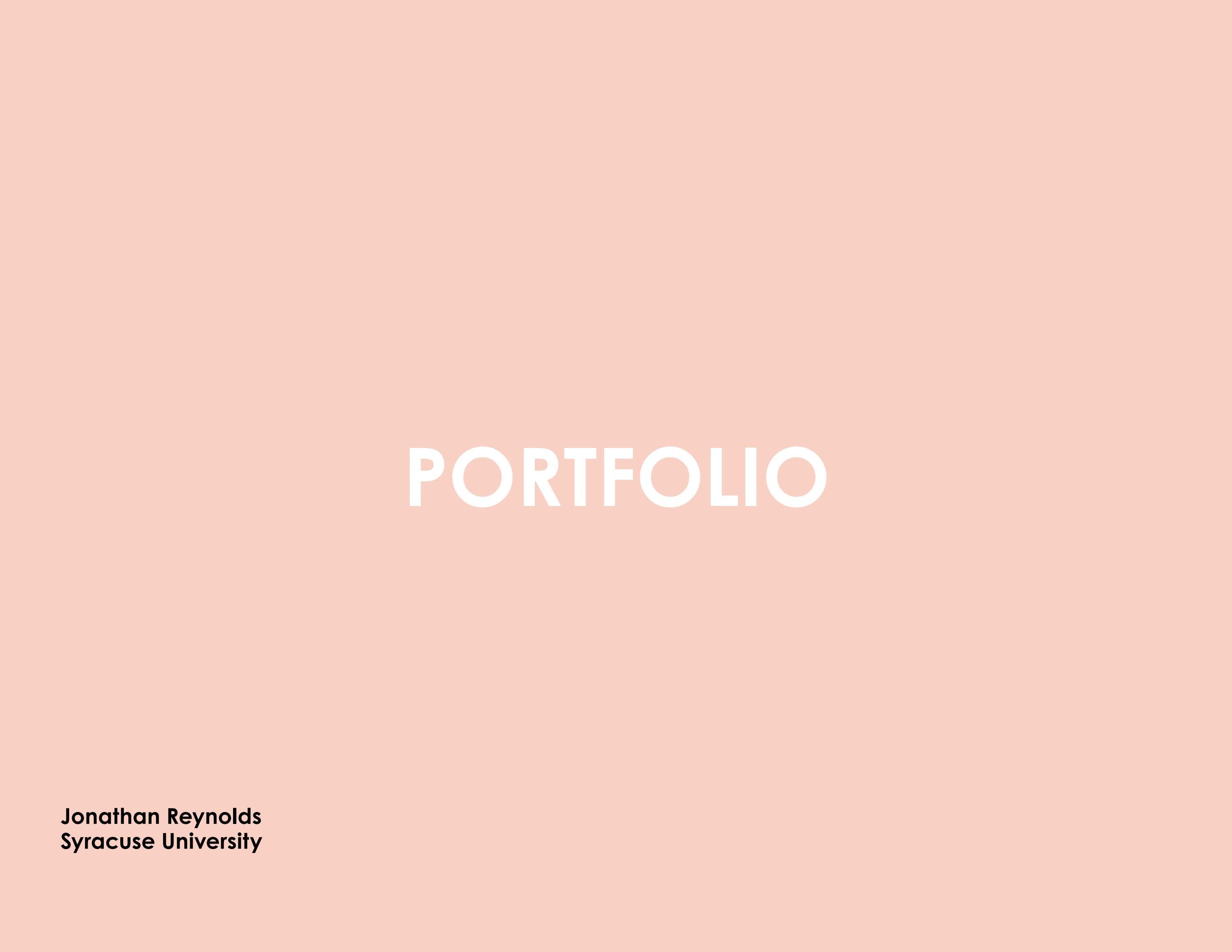 JR Portfolio Presentation by Jonathan Reynolds - Issuu