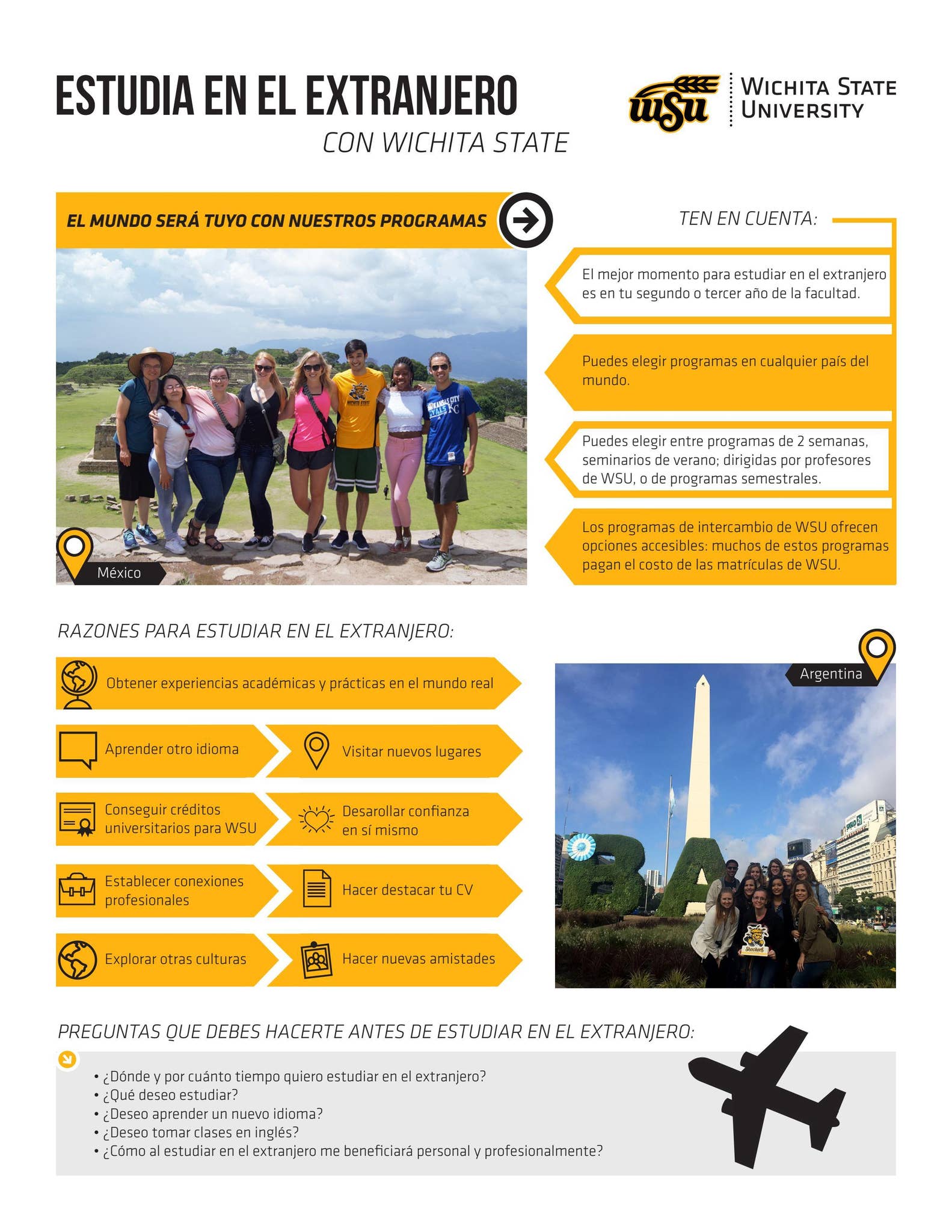 Spanish Study Abroad Flyer - Wichita State University by Wichita State ...