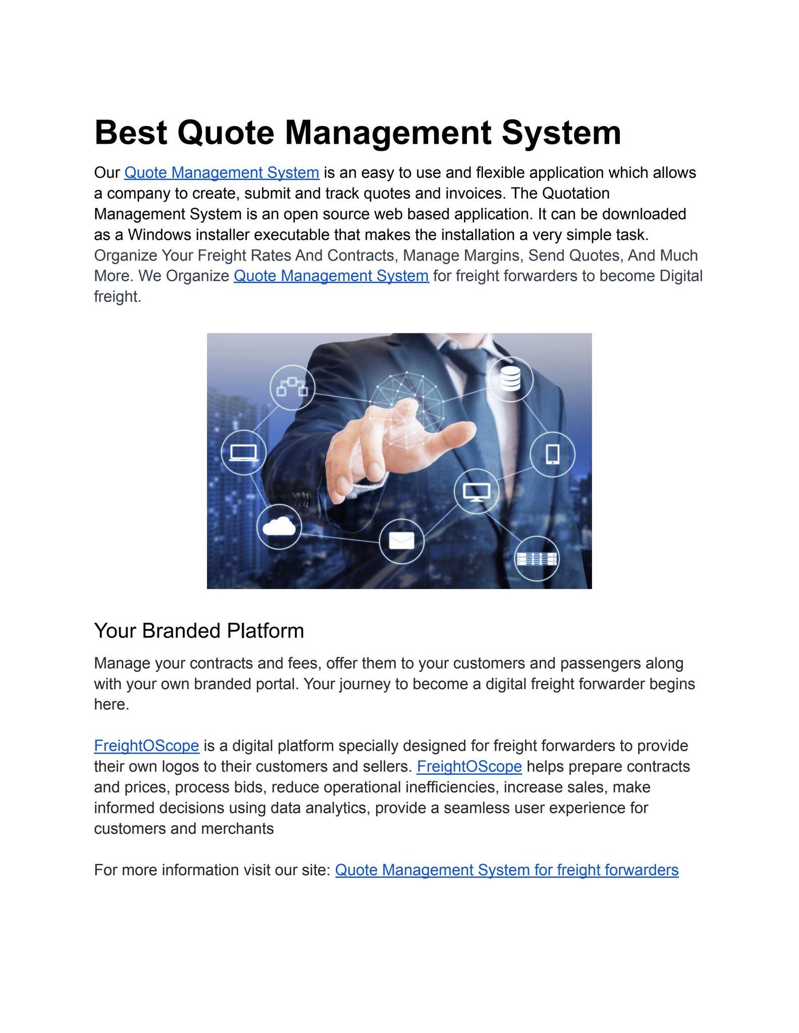 Best Quote Management System by freightoscope - Issuu