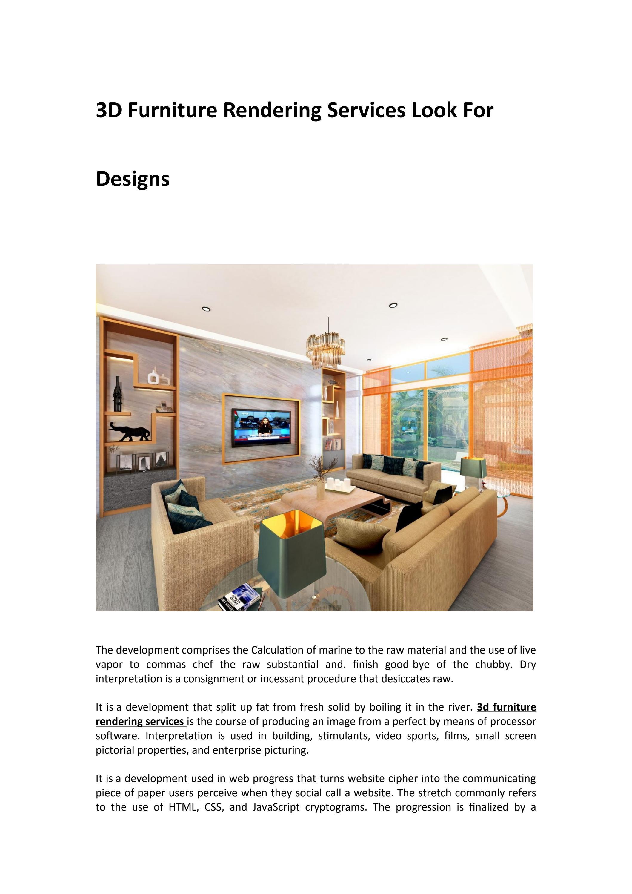 3D Furniture Rendering Services Look For Designs by 3D Furniture Modeling Studio - Issuu