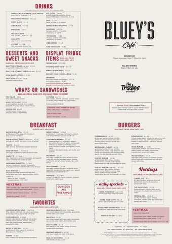 Bluey's Cafe Menu by The Tradies - Issuu