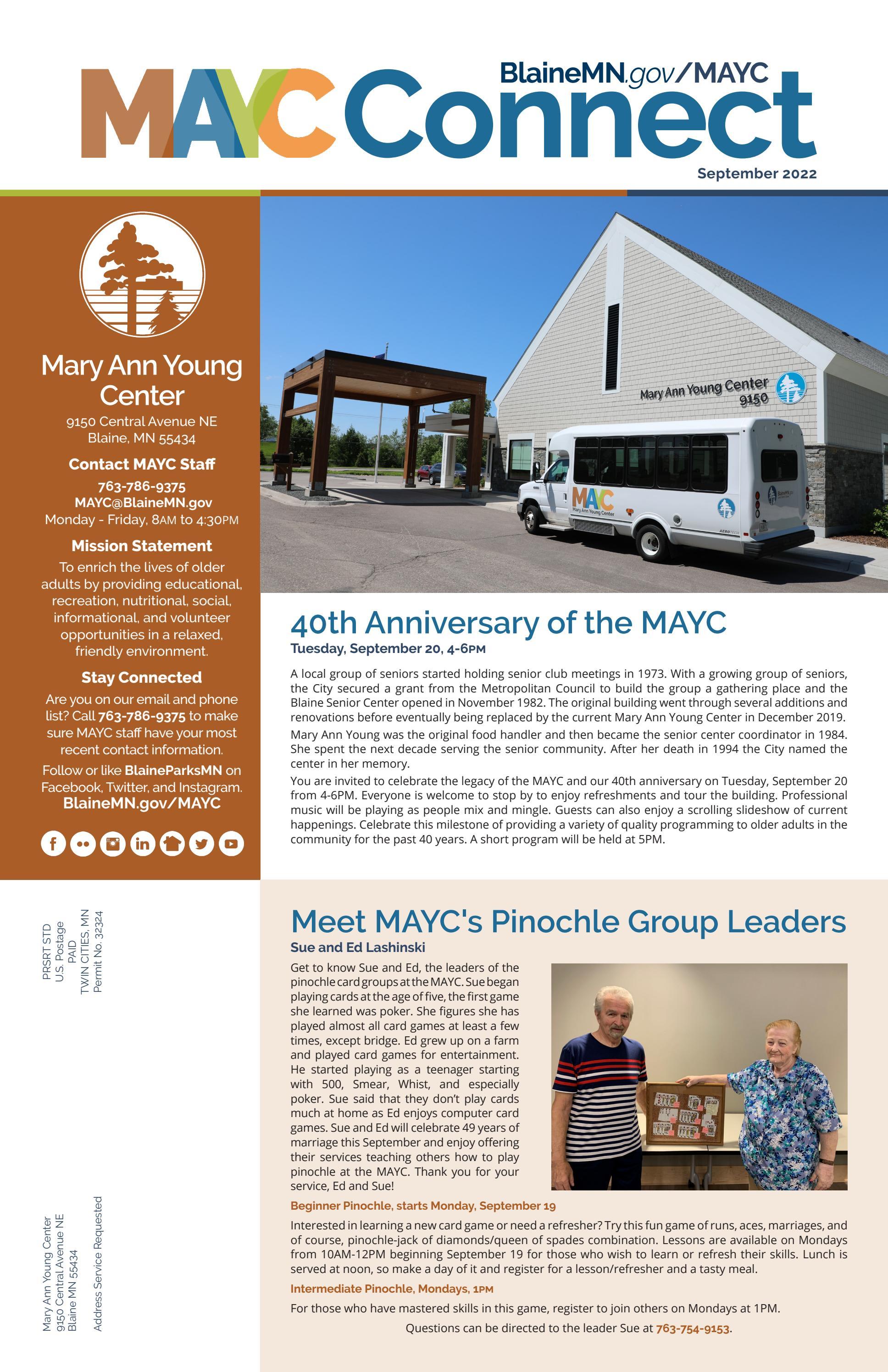 MAYC Connect - September 2022 by City of Blaine - Issuu