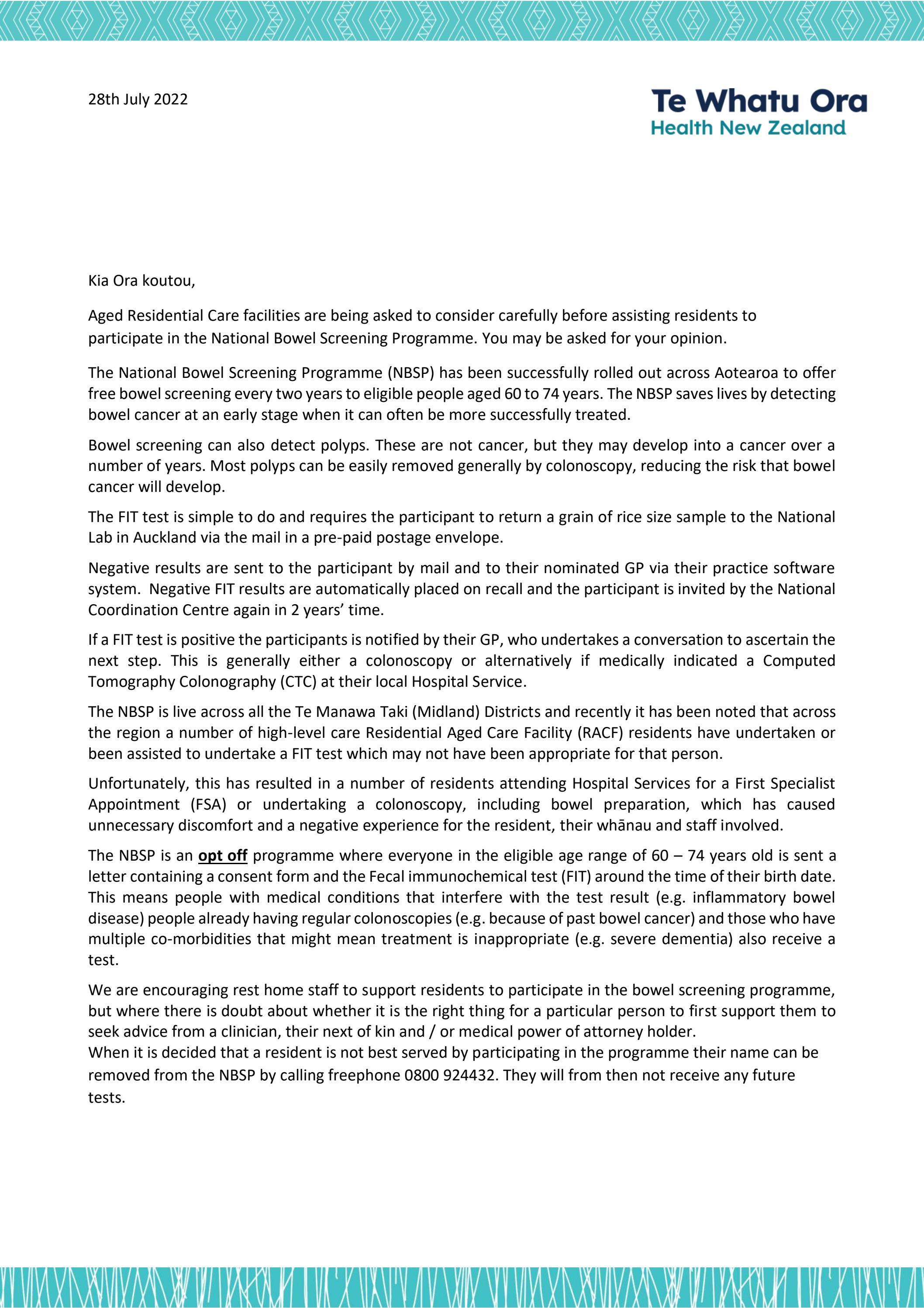 22-08-10 Letter to General Practice_FIT kit information for RACFS FINAL ...