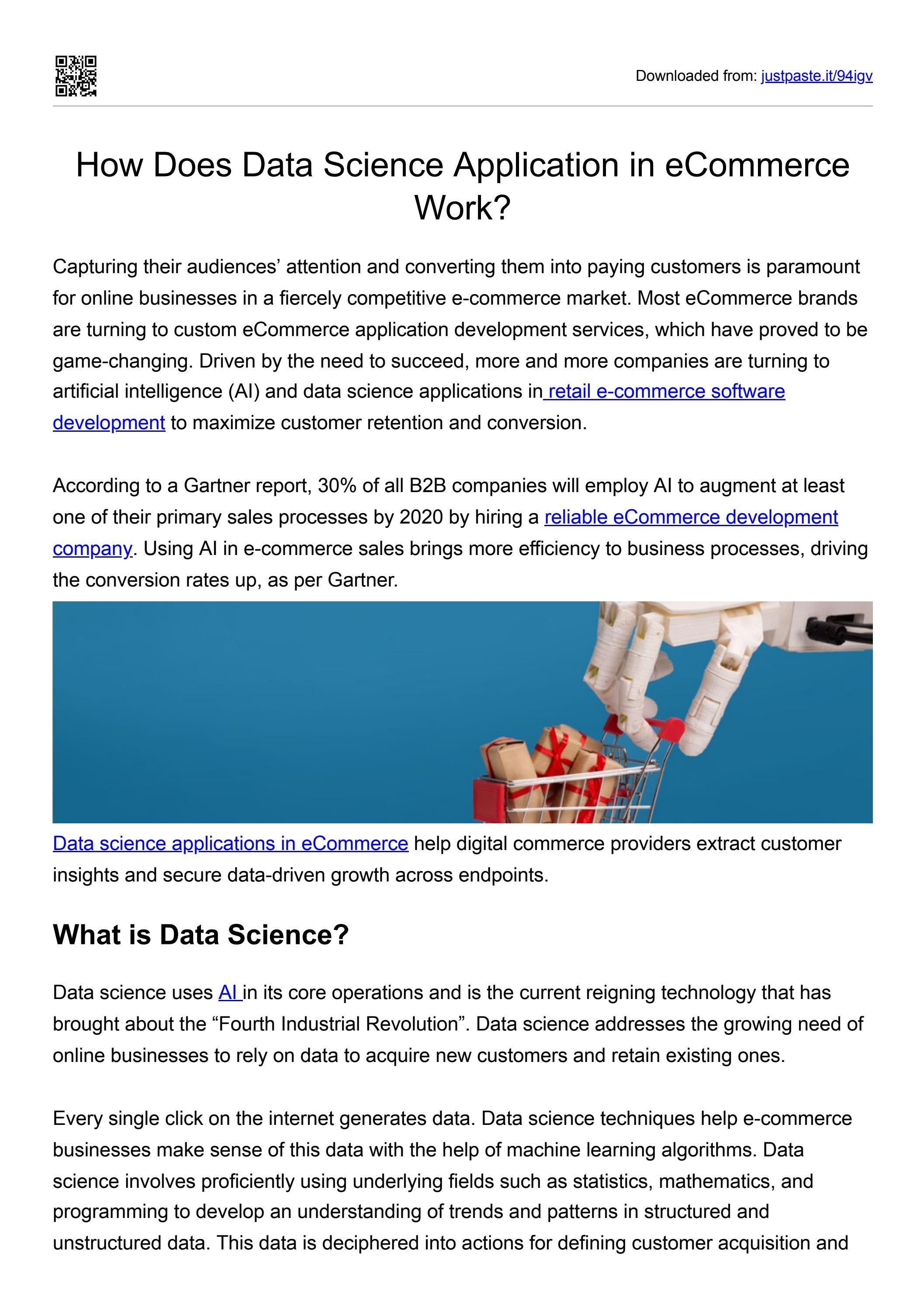 How Does Data Science Application In ECommerce Work By Priya Sinha Issuu