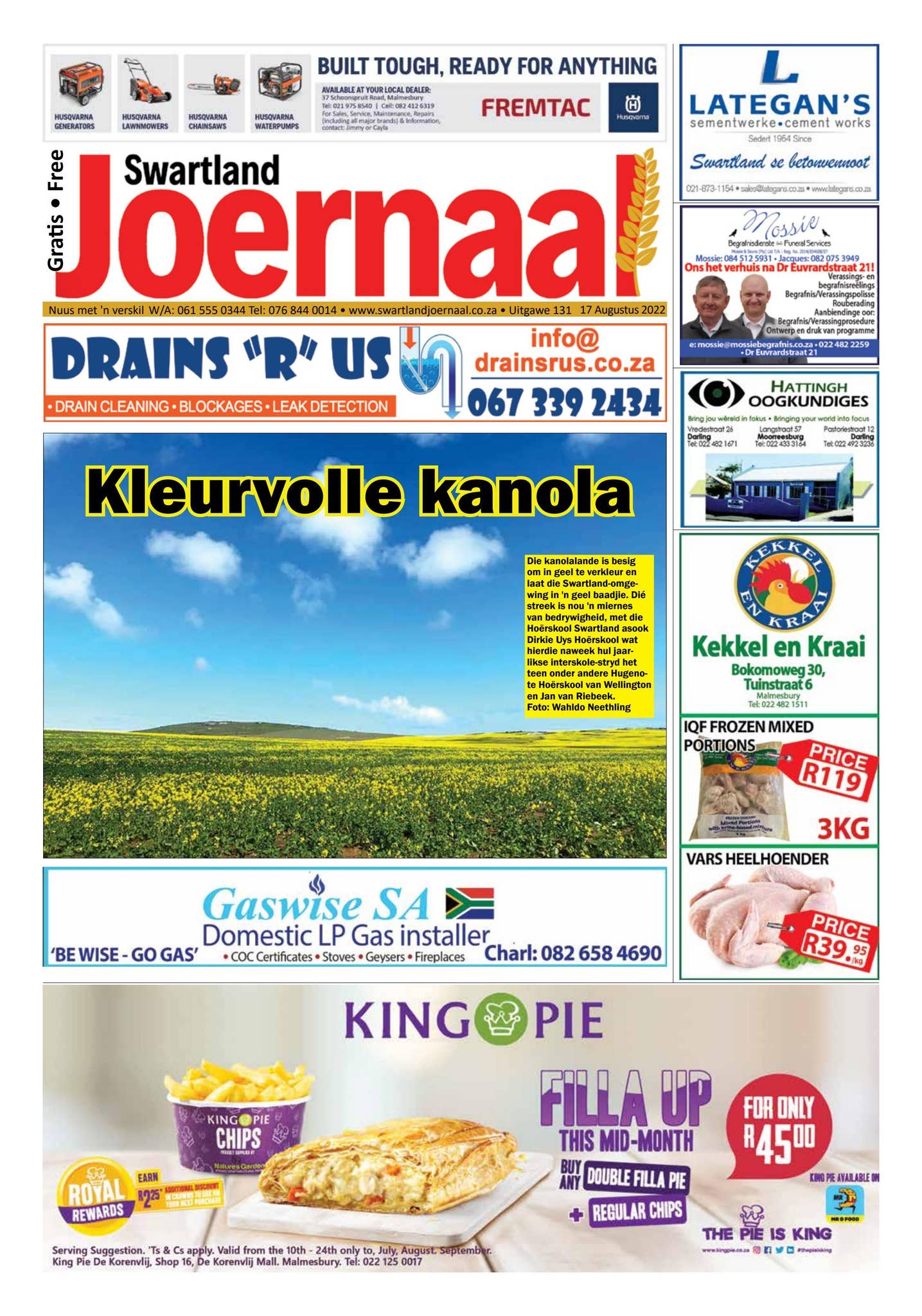Swartland Joernaal Uitgawe 131 17 Augustus 2022 by Swartland Joernaal ...