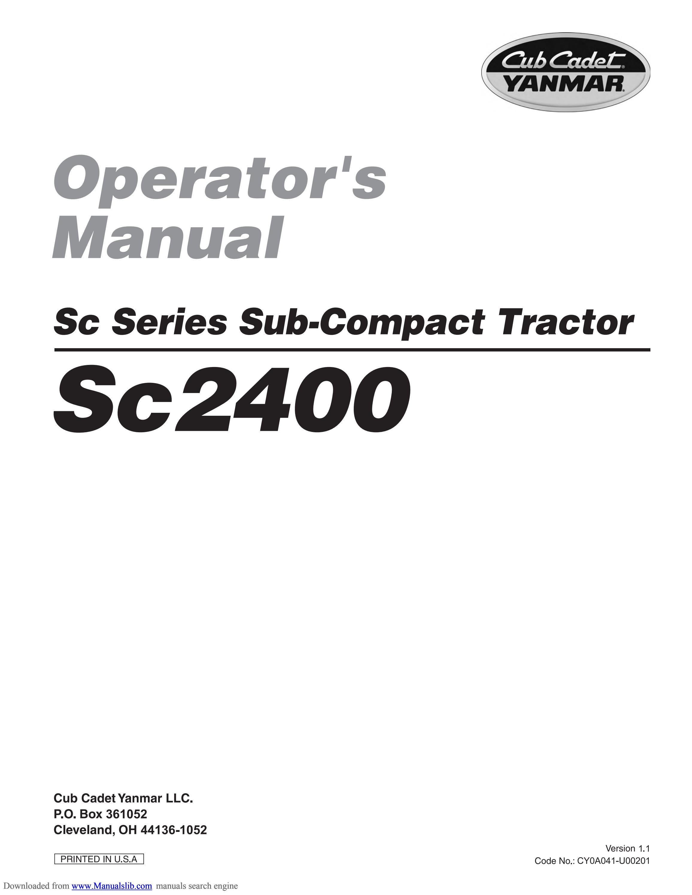 Yanmar Sc2400 Sc SERIES SUB COMPACT TRACTOR OPERATOR S MANUAL PDF yanmar-sc2400-sc-series-sub-compact-tractor-operator-s-manual-pdf