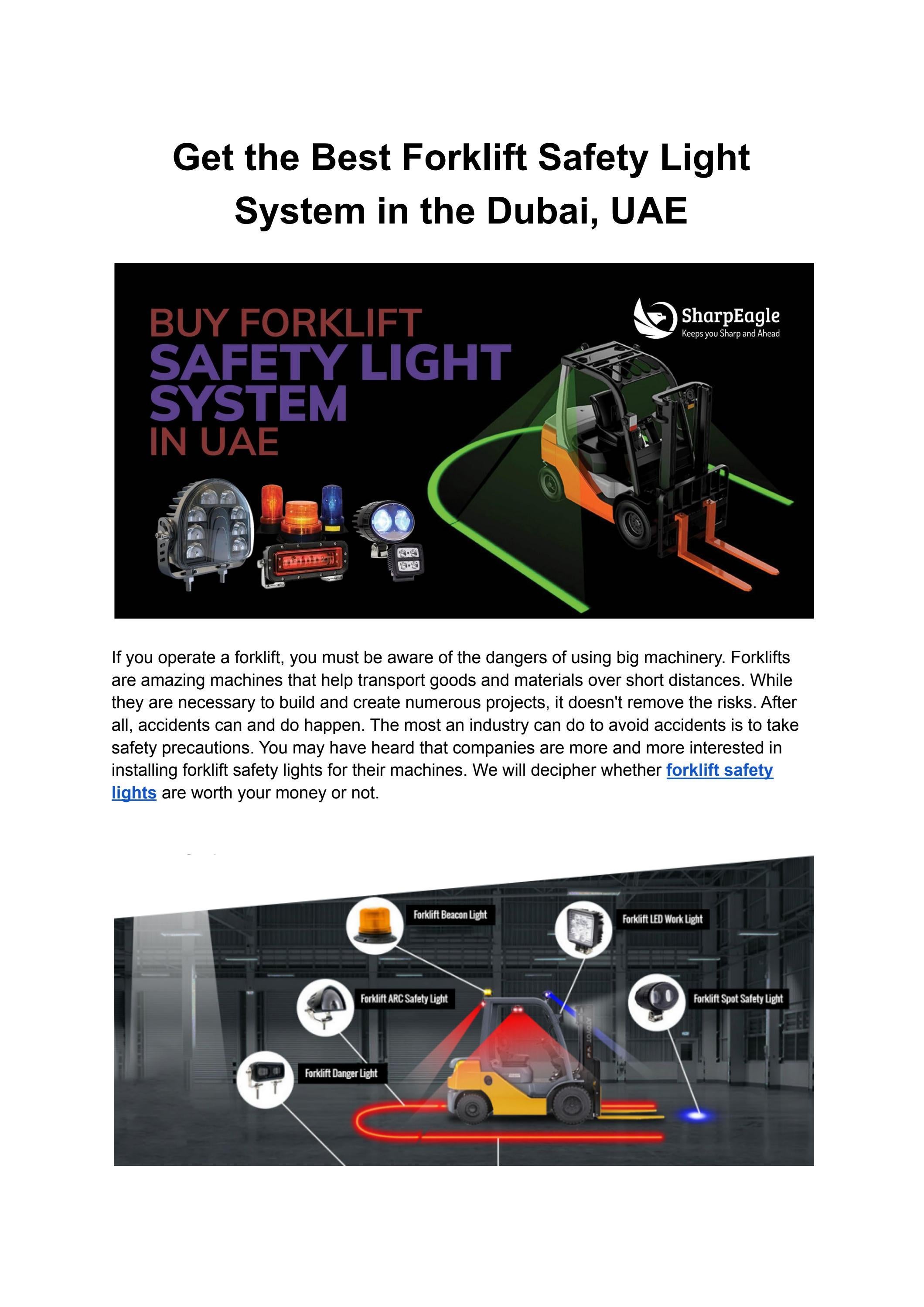 Get the Best Forklift Safety Light System in the Dubai, UAE by ...