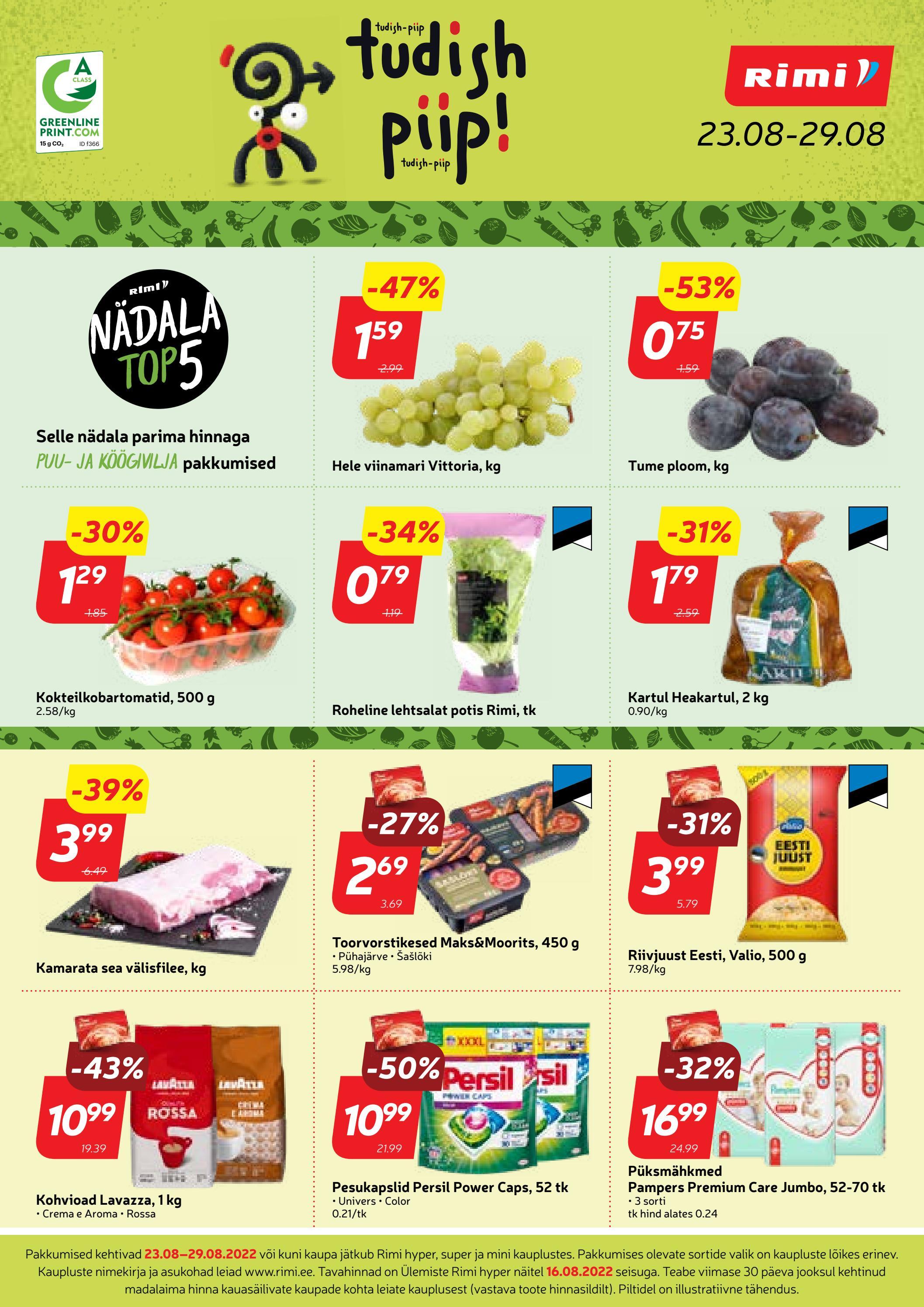 Rimi kliendileht 23.08-29.08.2022 by Rimi - Issuu