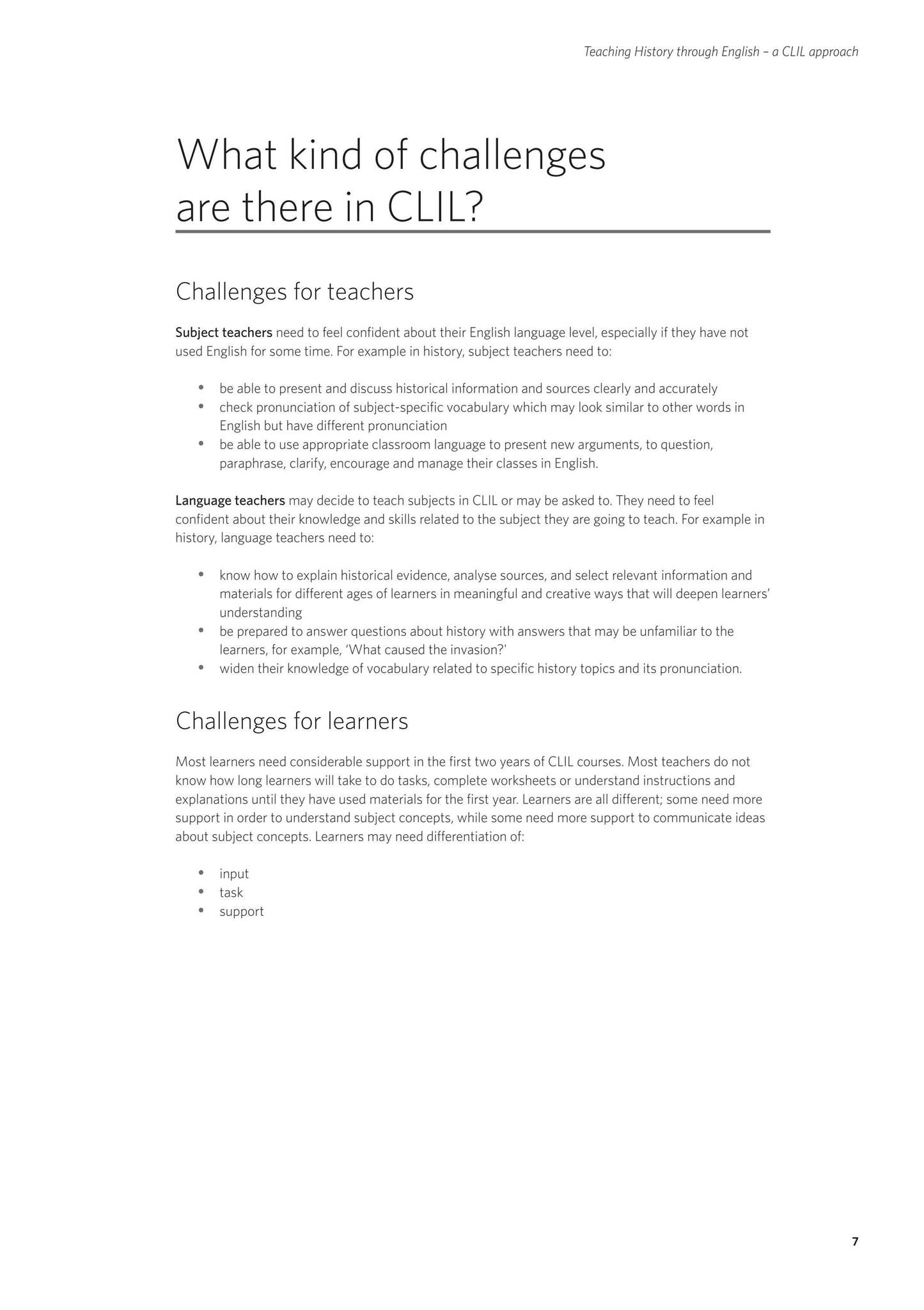 Teaching History through English - a CLIL approach by Cambridge English ...
