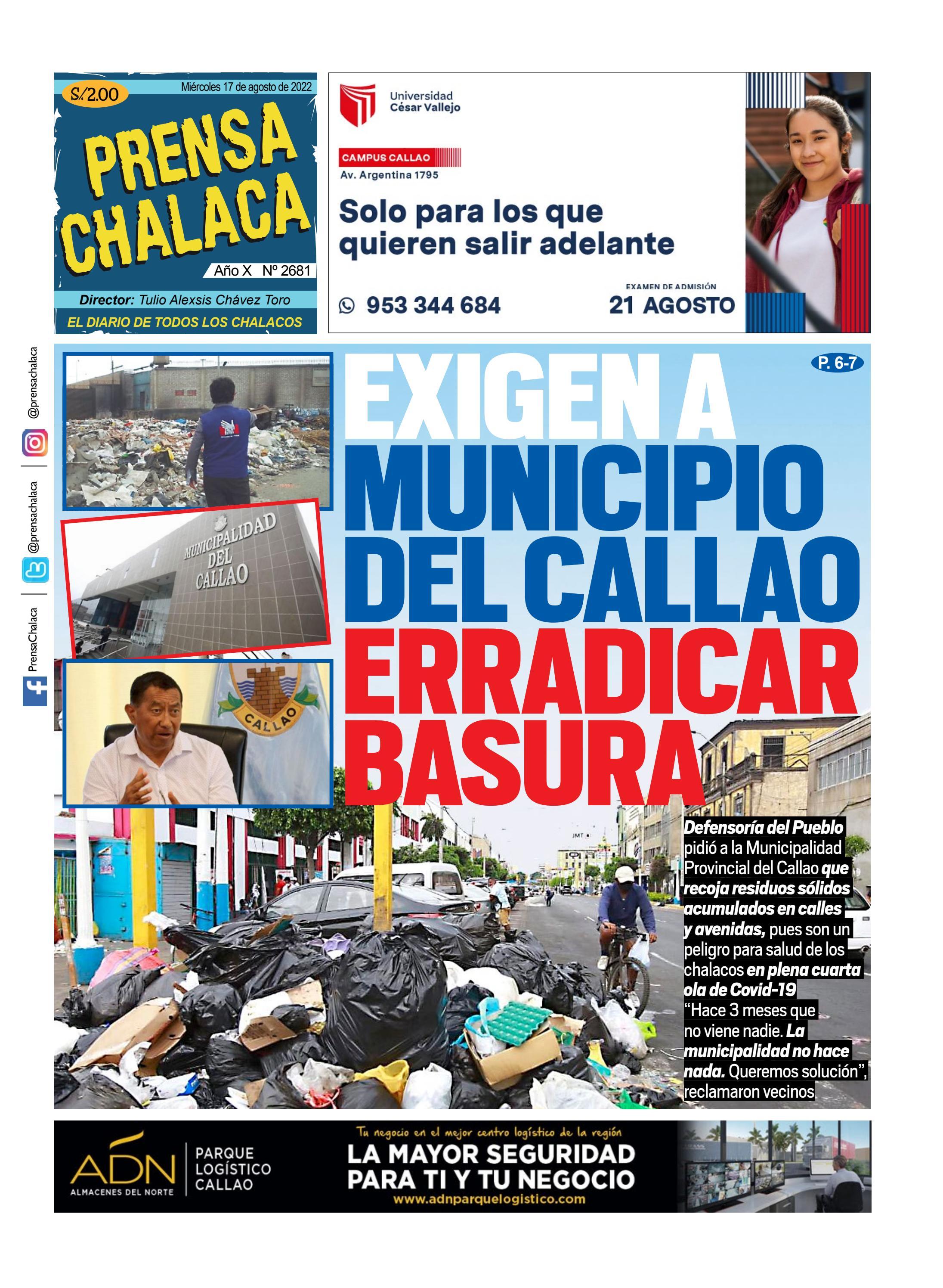 Prensa Chalaca (17-8-2022) - 2681 by Grupo de Comunicaciones Así SAC ...