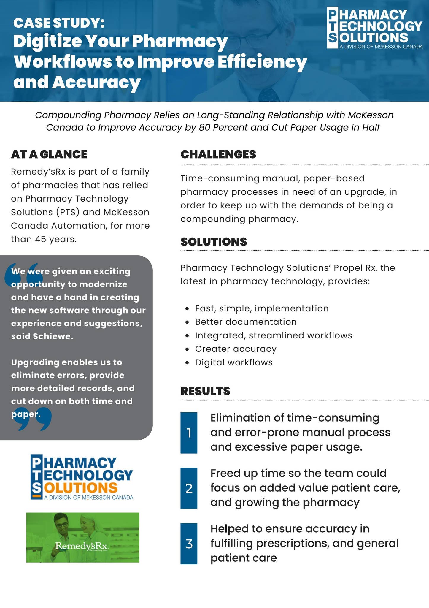 Case Study - Digitize Your Pharmacy Workflows to Improve Efficiency and Accuracy by McKesson ...