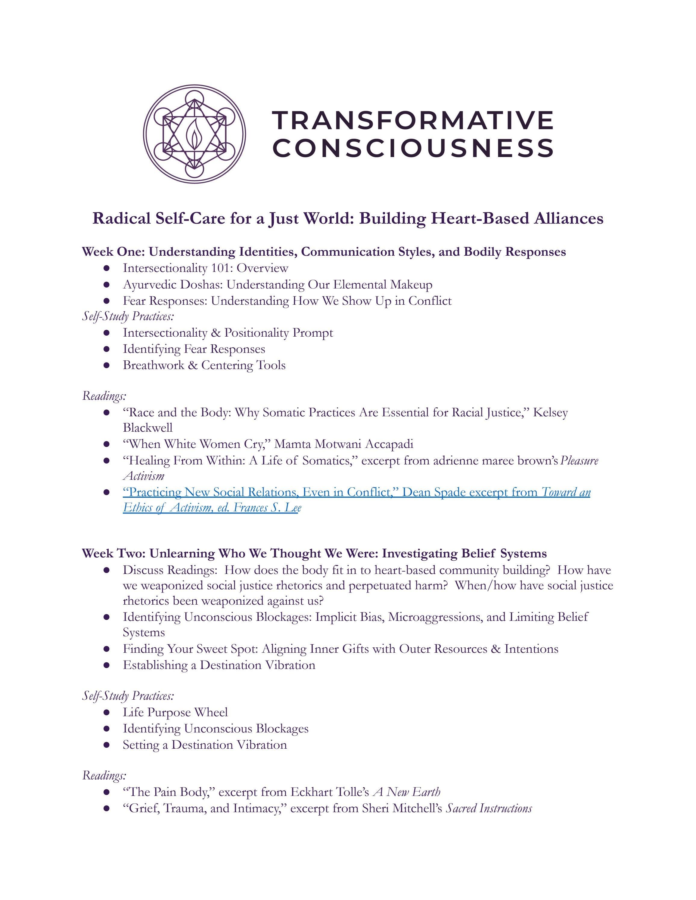 [RSCJW] Overview by transformativeconsciousness - Issuu