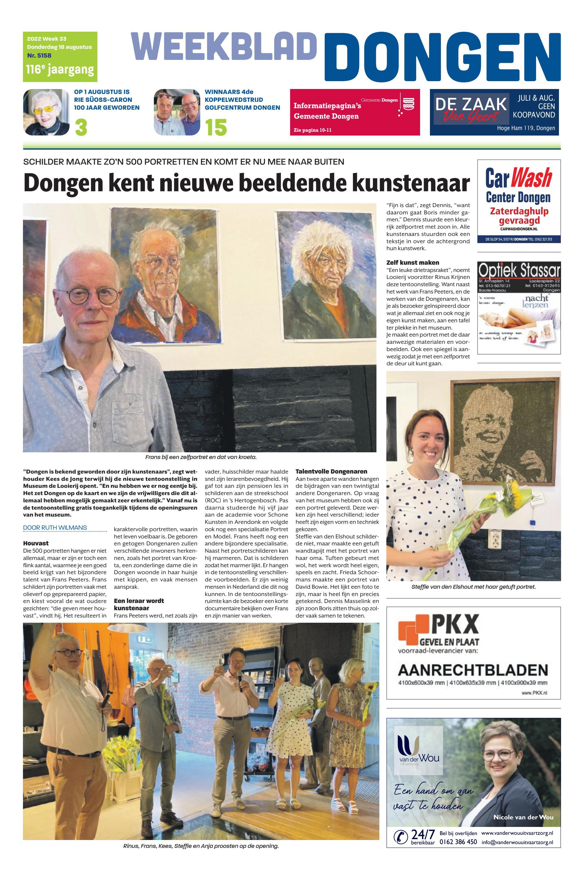 Weekblad Dongen 18-08-2022 by Uitgeverij Em de Jong - Issuu