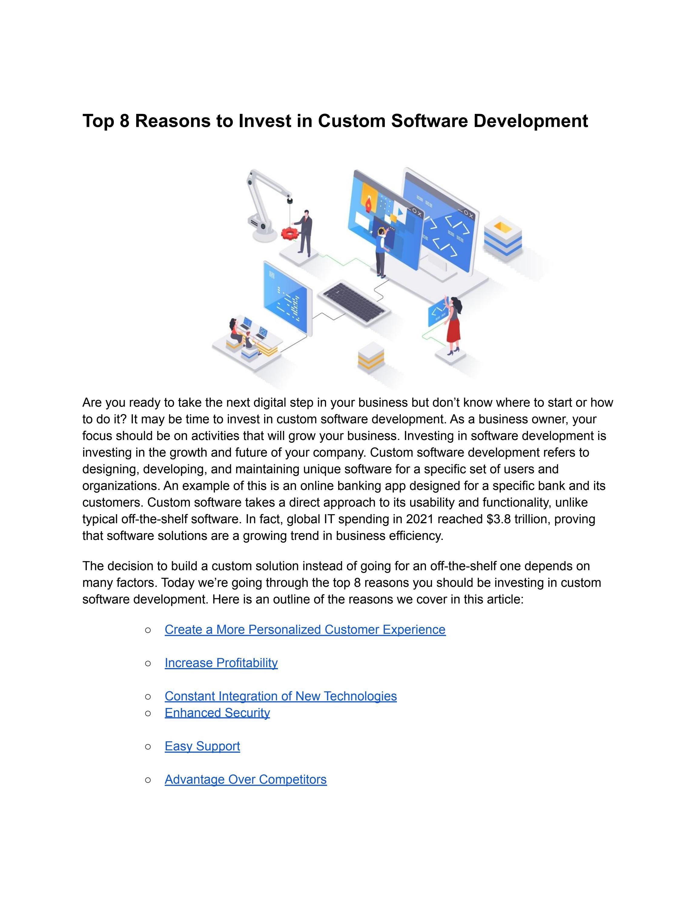 Top 8 Reasons to Invest in Custom Software Development by BitCot - Issuu