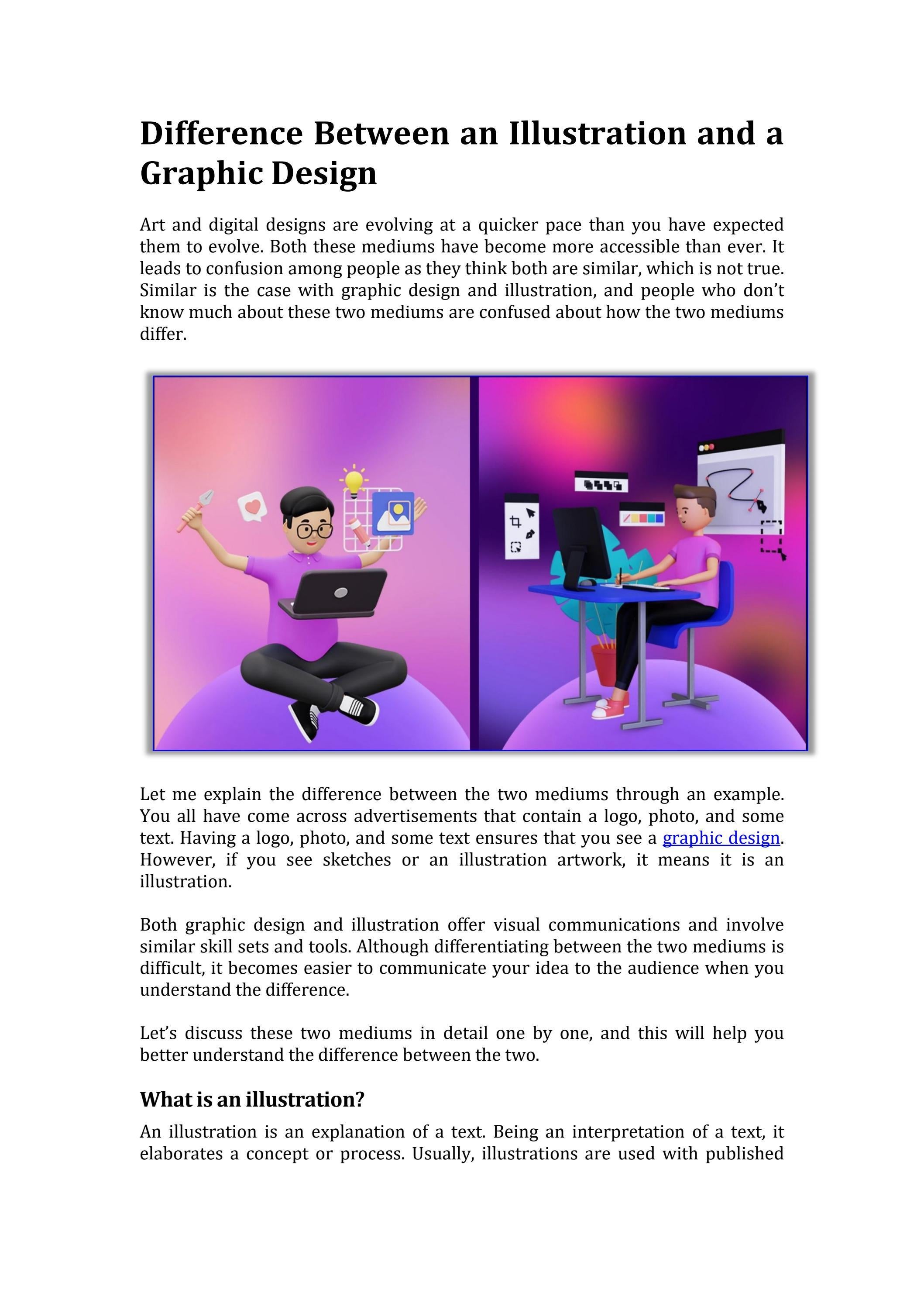Difference Between An Illustration And A Graphic Design By CueBall Difference Between An Illustration And A Graphic Design By CueBall