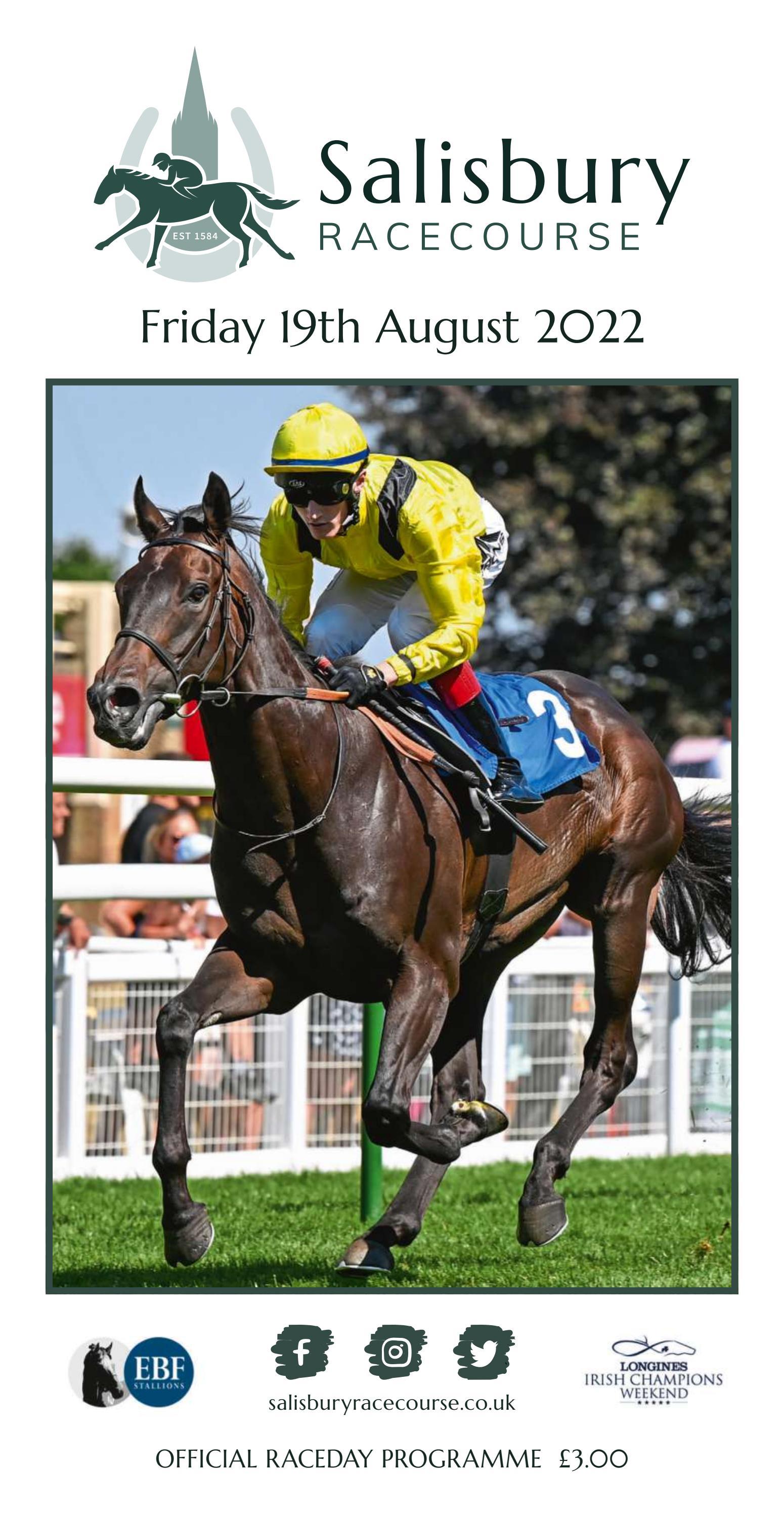 Salisbury Racecard - Friday 19th August by Weatherbys - Issuu