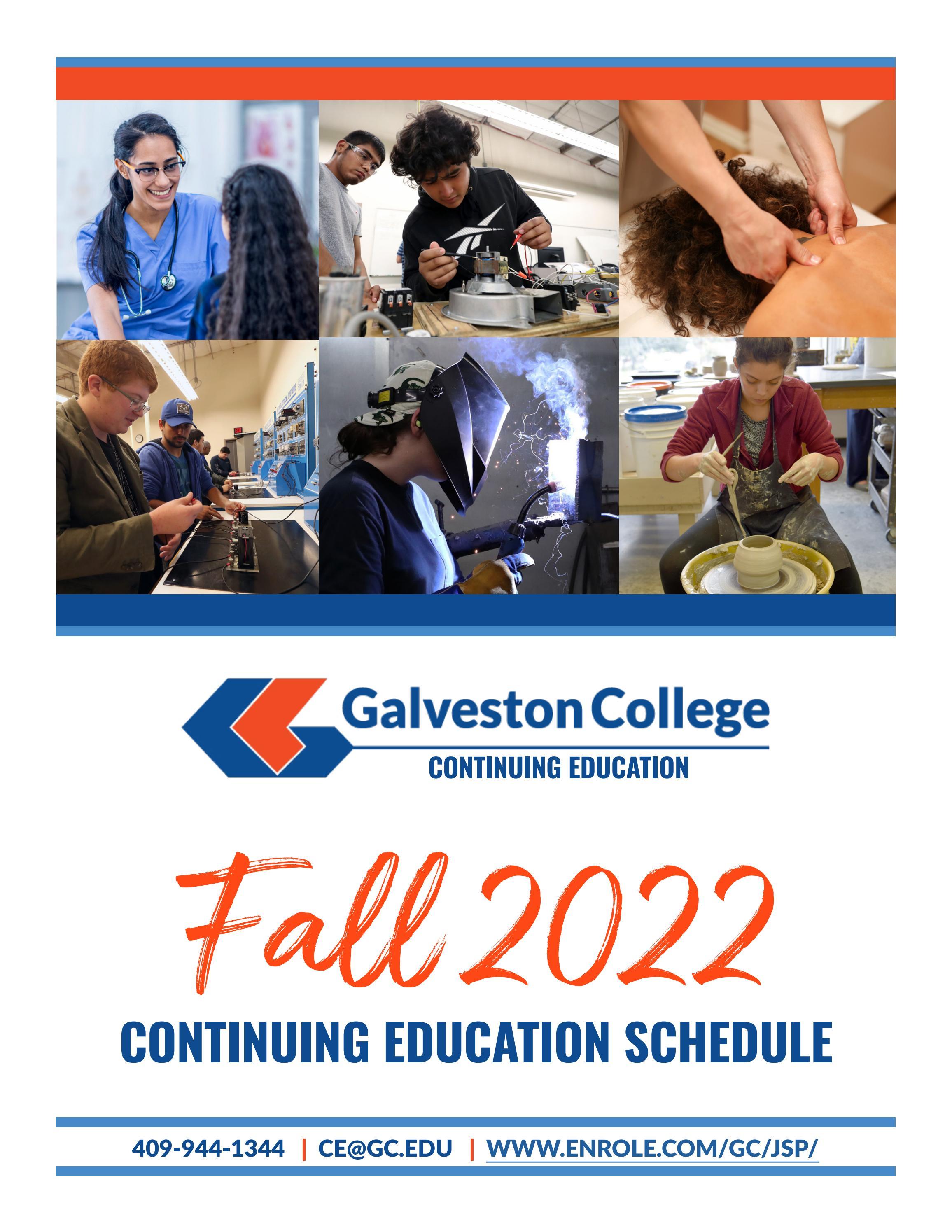 Galveston College Continuing Education 2022 Fall Class Schedule by ...