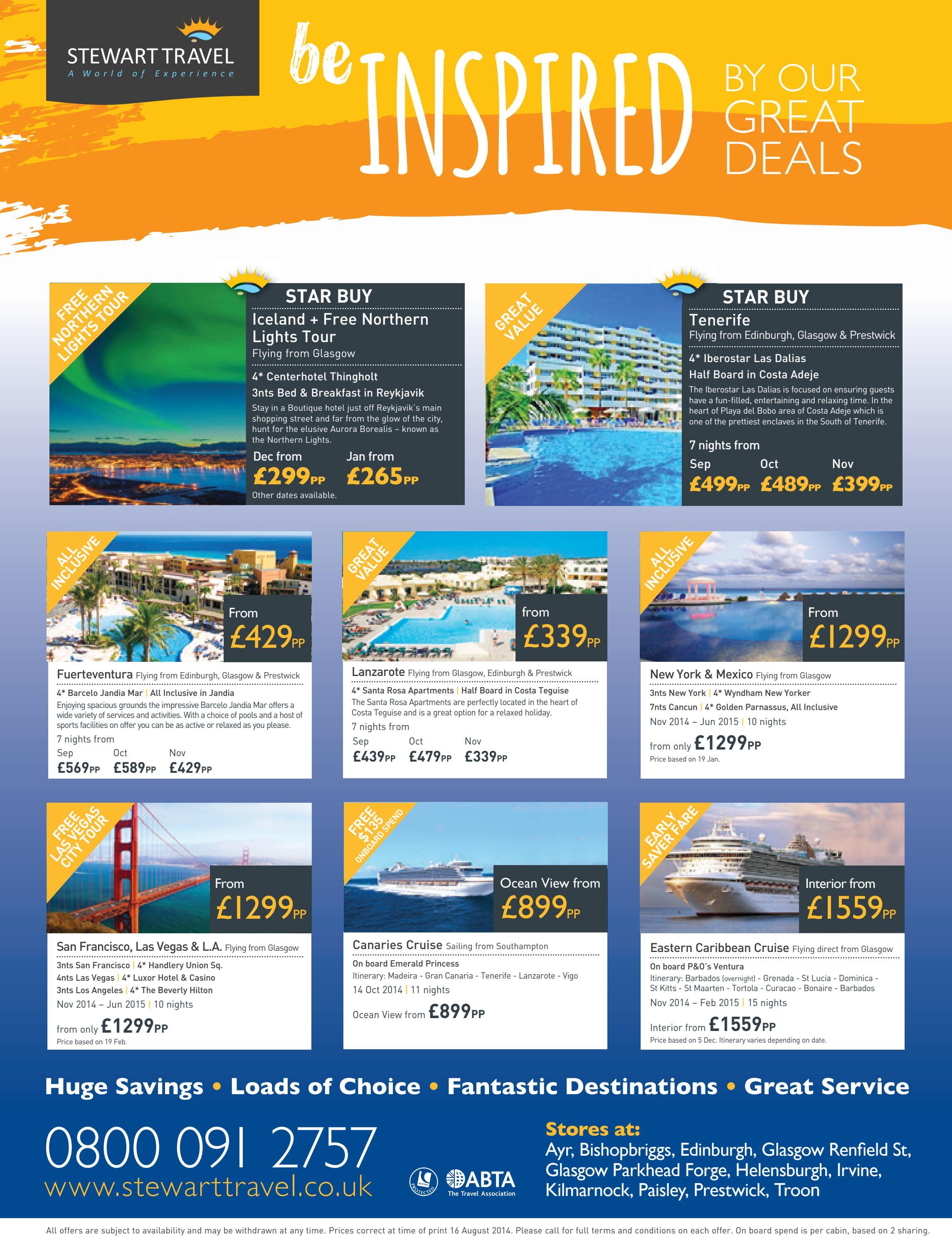 Stewart Travel Full Page 150814 by brooklyntravel - Issuu