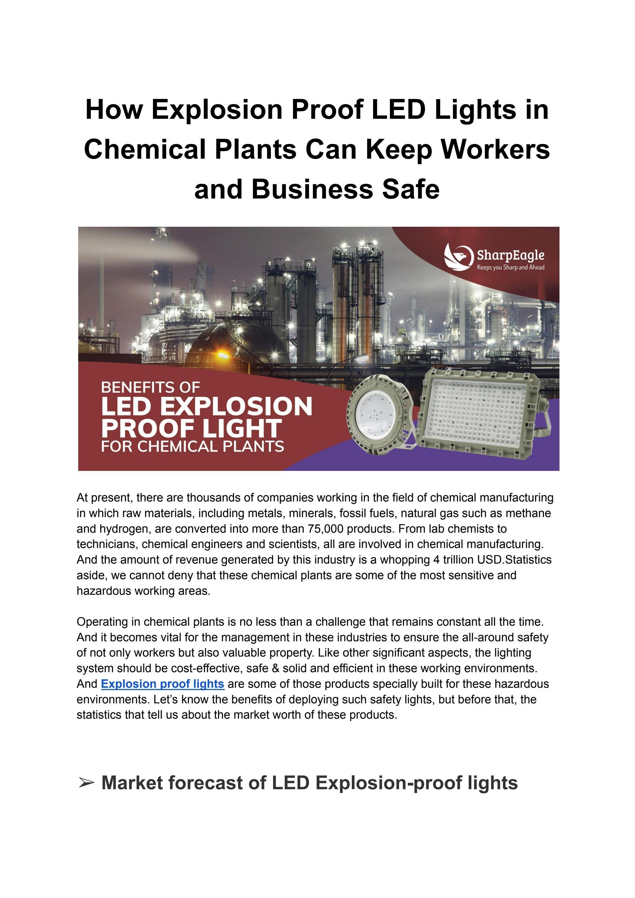 How Explosion Proof LED Lights in Chemical Plants Can Keep Workers and Business Safe by ...